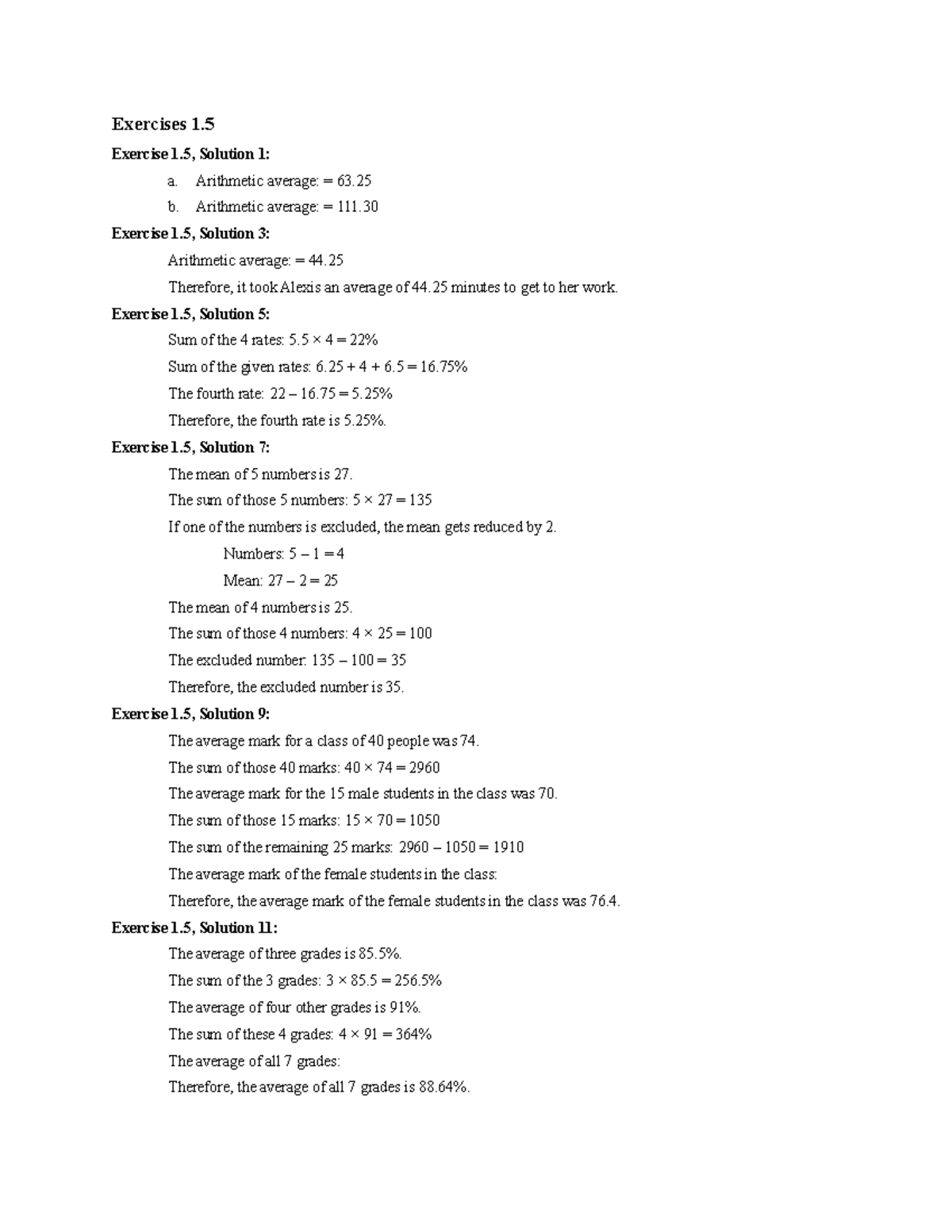 Exercises 1maths solutions n and exercises MATH which will help u to ...