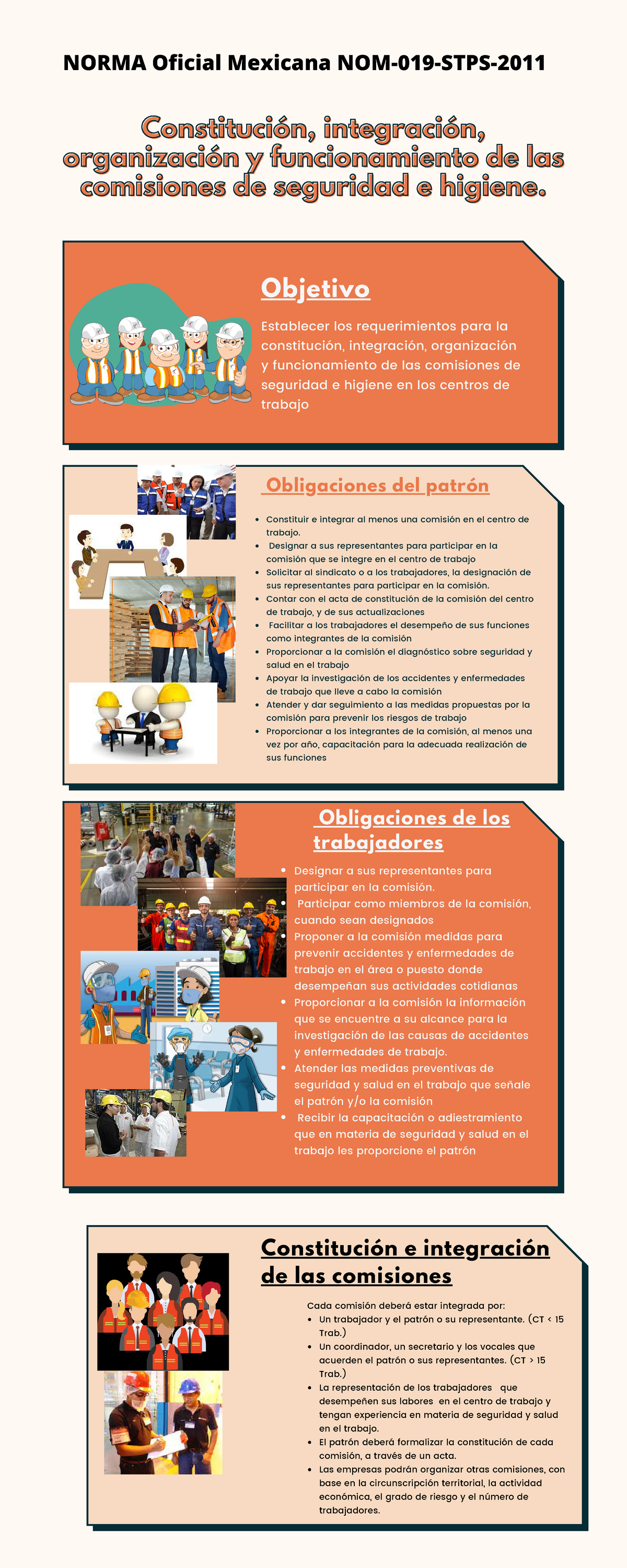 Infografía NOM-019 - Constitución, integración,Constitución ...
