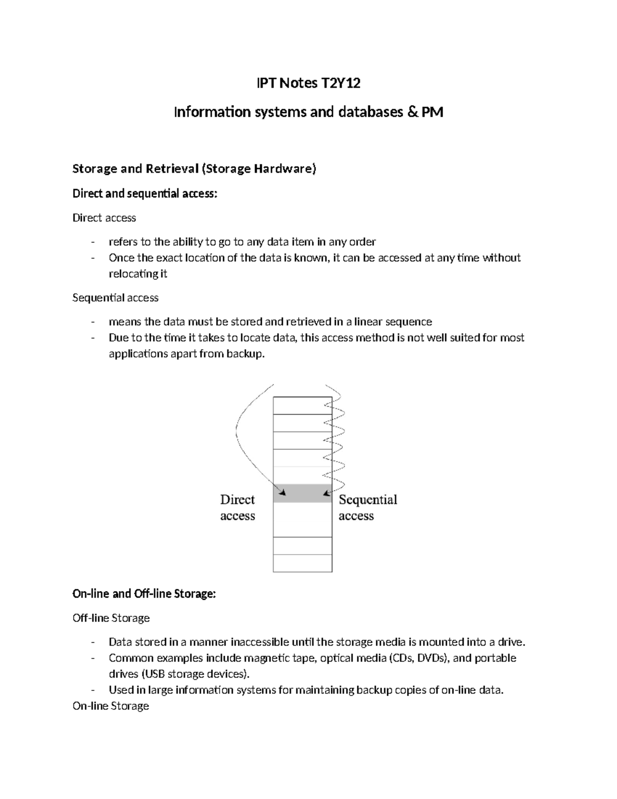 IPT notes T2 - IPT Notes T2Y Information systems and databases & PM ...