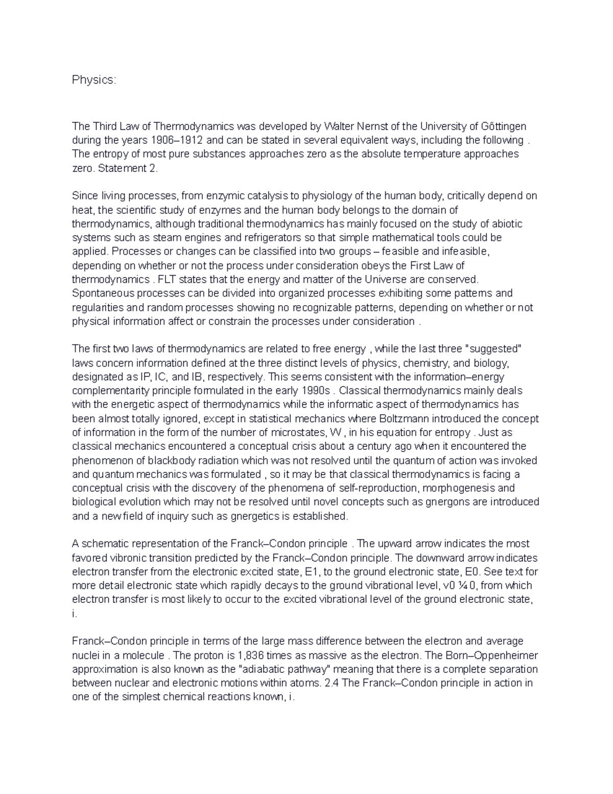 Physics 2 - notes - Physics: The Third Law of Thermodynamics was ...