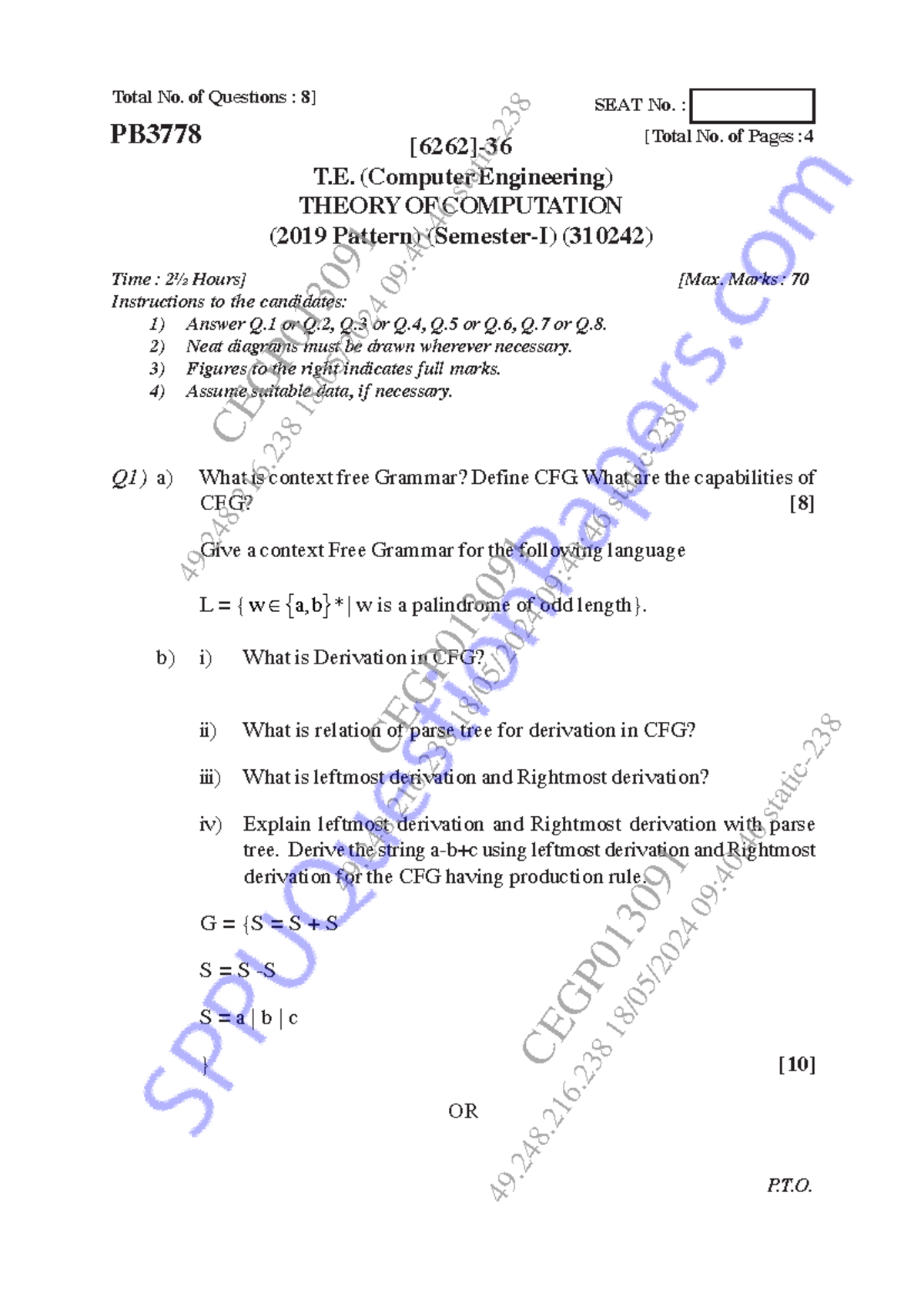 Be computer-engineering semester-5 2024 may theory-of-computation-toc-pattern-2019 - [6262]-36 1 ...