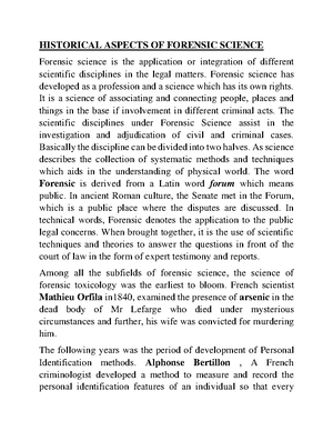 Functions of Forensic Science - FUNCTIONS OF FORENSIC SCIENCE As Forensic Science being the ...