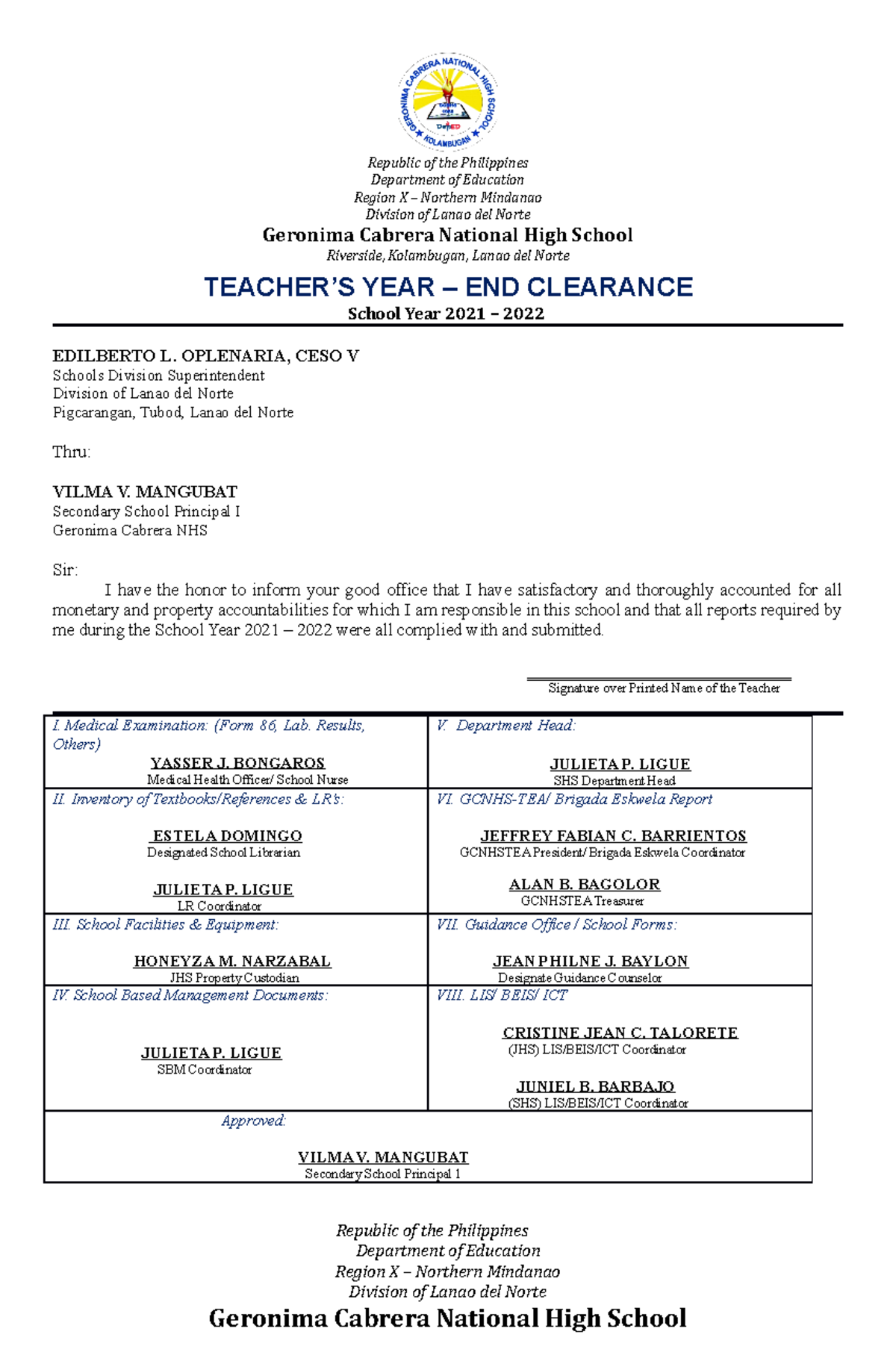 AREA Assignment SY 2022 - 2023 - Republic of the Philippines Department ...