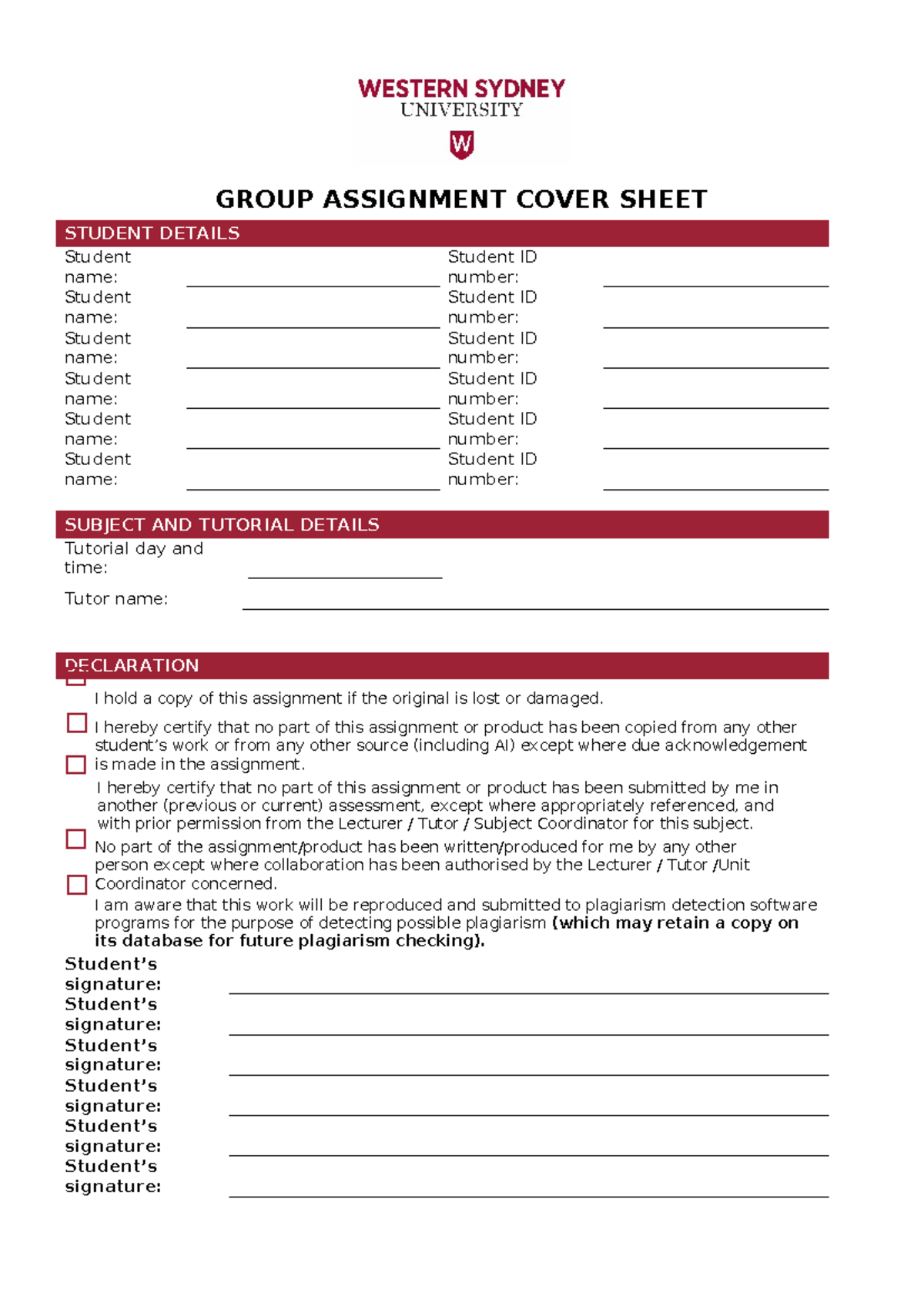 Occupation Activity Task Analysis Template - GROUP ASSIGNMENT COVER ...
