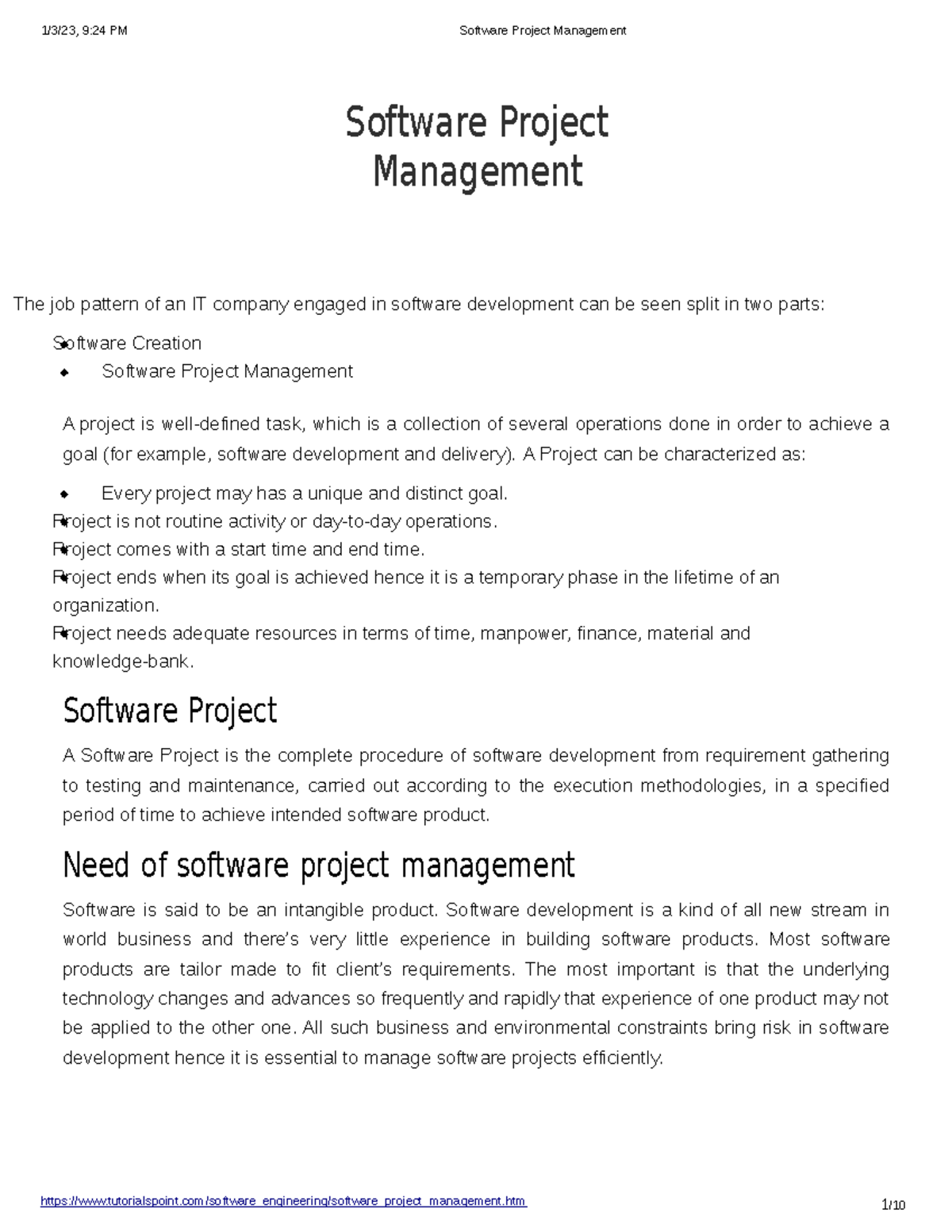 Software Project Management - 1/3/23, 9:24 PM Software Project ...