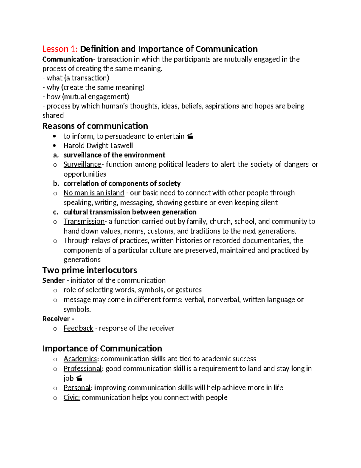 Lesson 1 purposive communication - Lesson 1: Definition and Importance ...