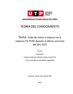 Carátula UTP - caratula utp - UNIVERSIDAD TECNOLÓGICA DEL PERÚ Tarea ...