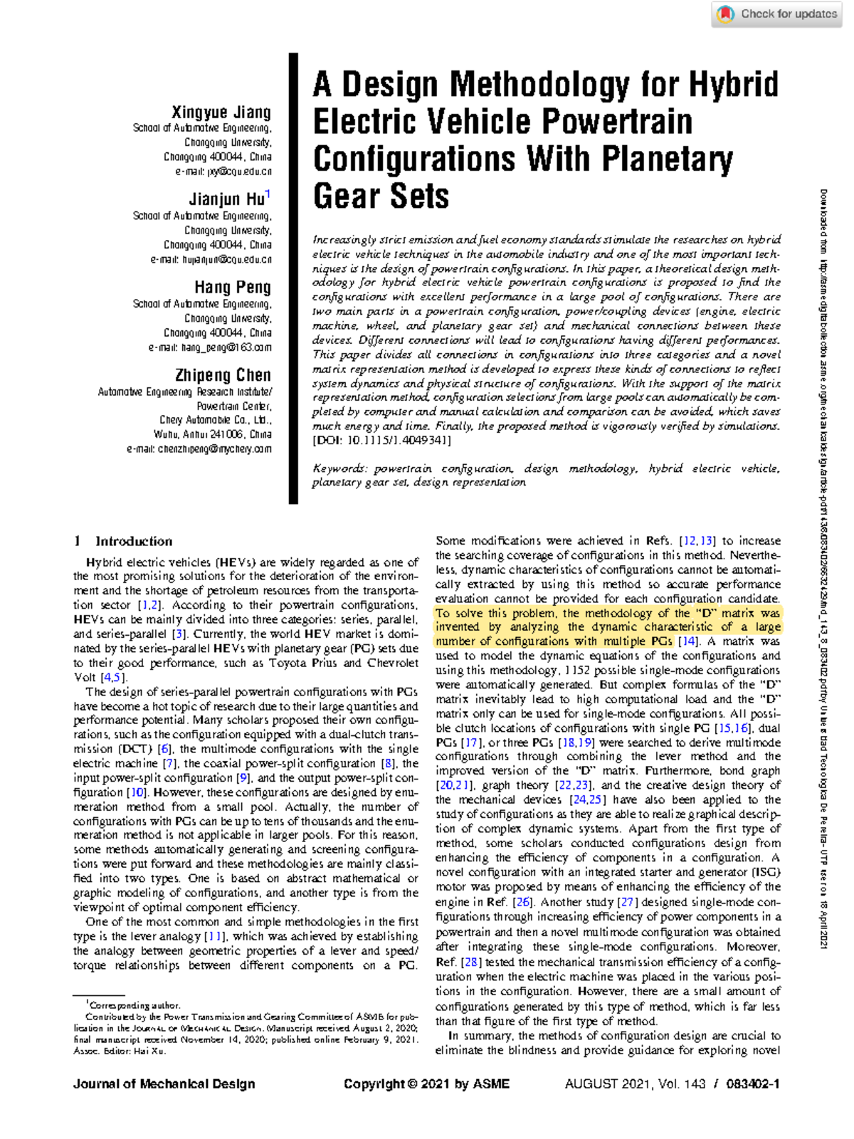Md 143 8 083402 - gfgfd - Xingyue Jiang School of Automotive ...