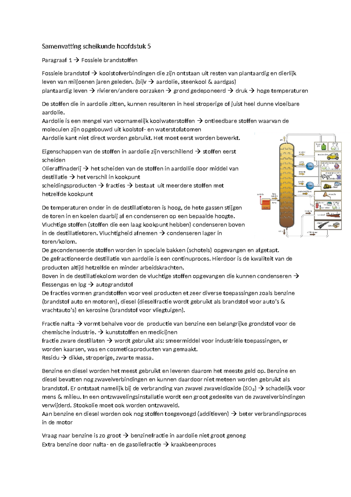 Scheikundek sv H5 - Samenvatting scheikunde hoofdstuk 5 Paragraaf 1 ...