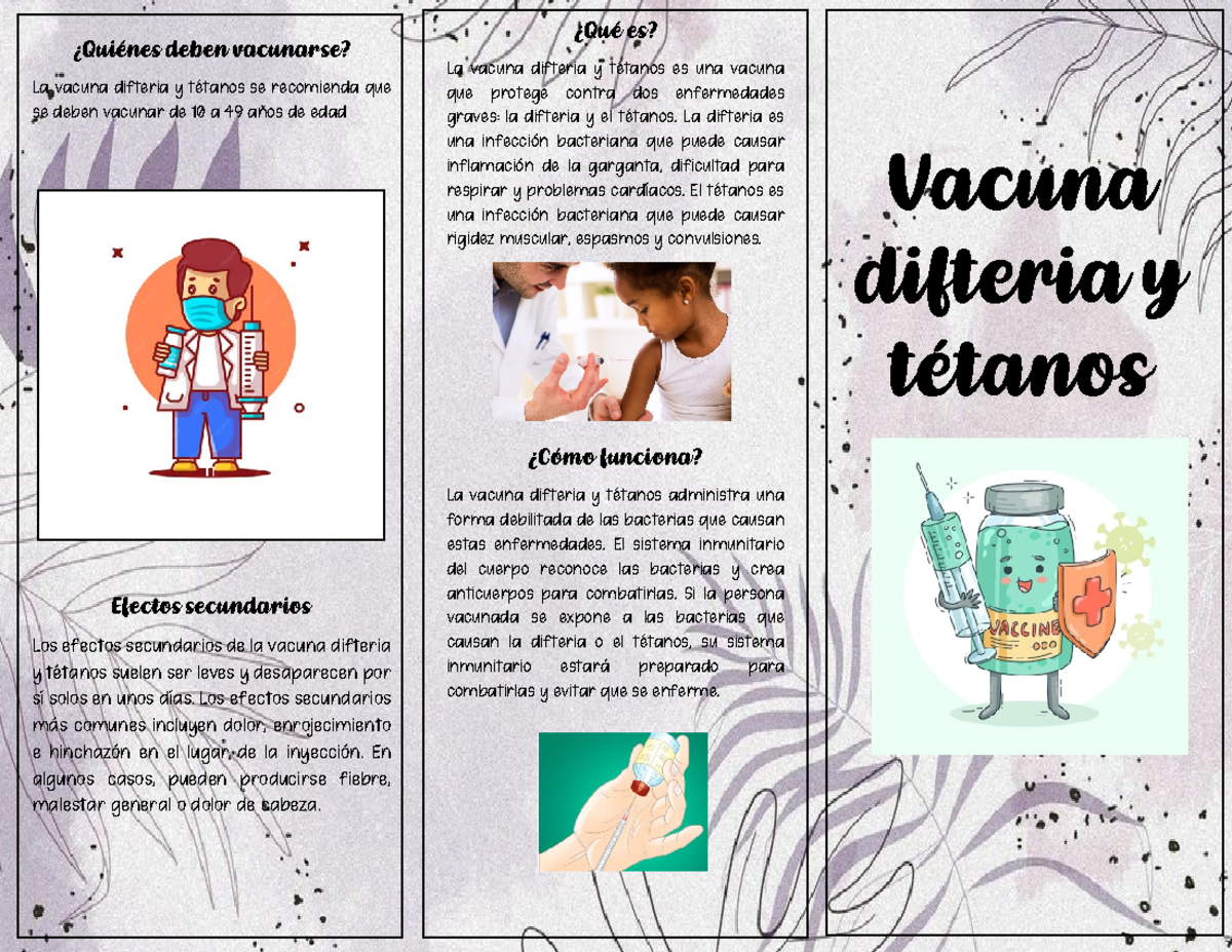 Triptico vacuna - ufxfcfgjvhbkjklnñml - ¿Qué es? La vacuna difteria y ...