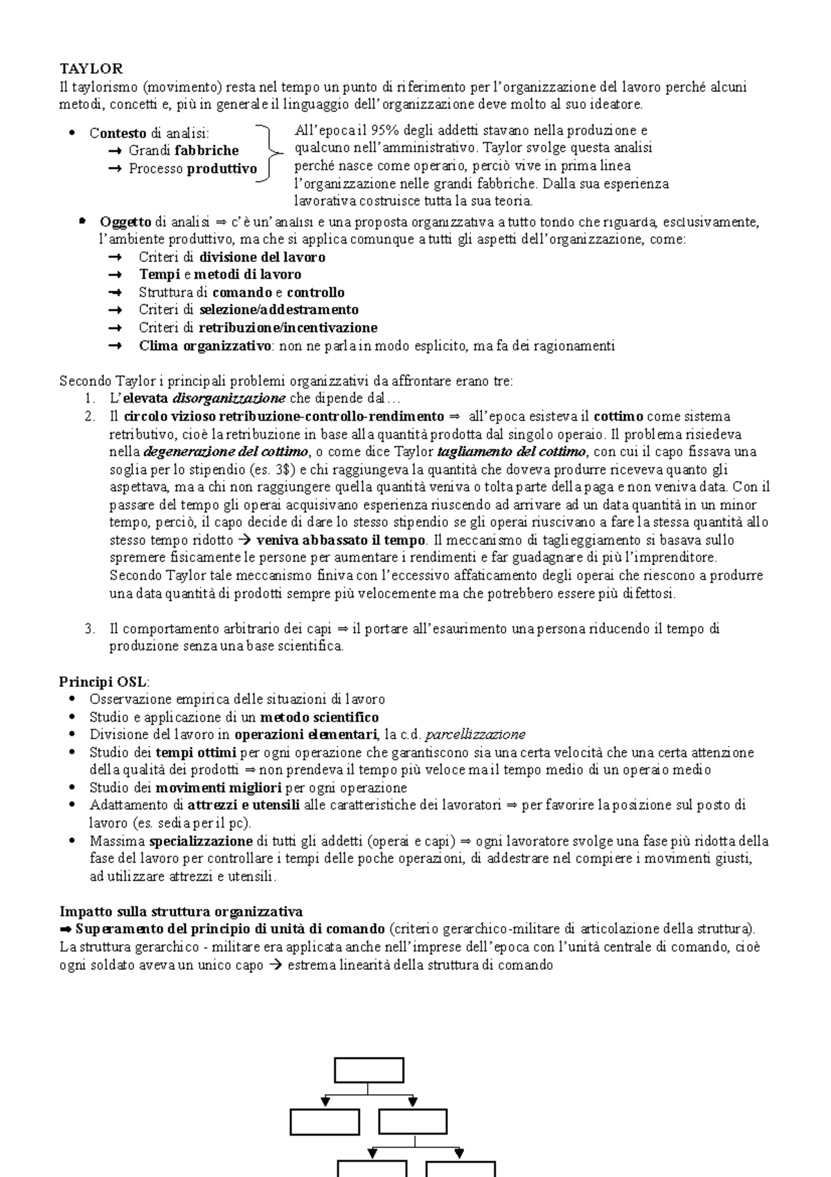 Taylor - TAYLOR Il taylorismo (movimento) resta nel tempo un punto di ...