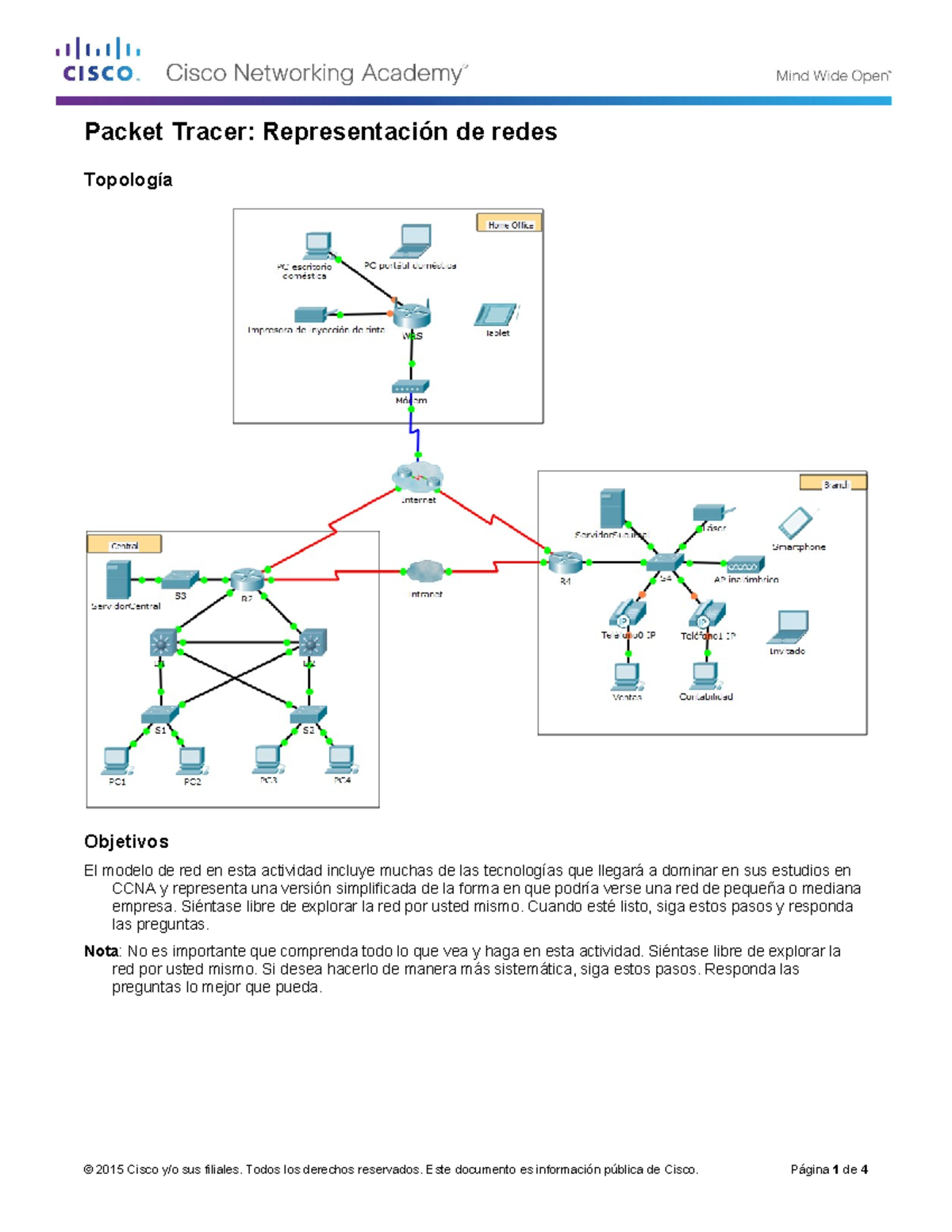 Mirelis Nicole Francisco Representación de redes - Packet Tracer: Representación de redes ...
