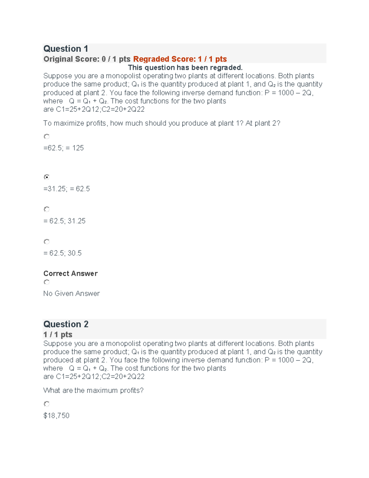 C8quiz - 123 - Question 1 Original Score: 0 / 1 pts Regraded Score: 1 / ...