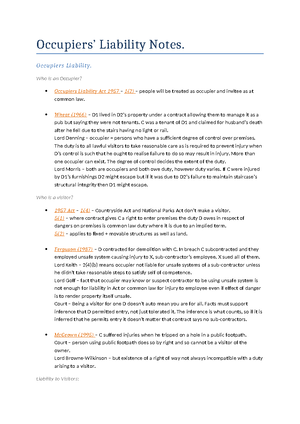 Employers Liability - Good notes - Employers Liability History and ...