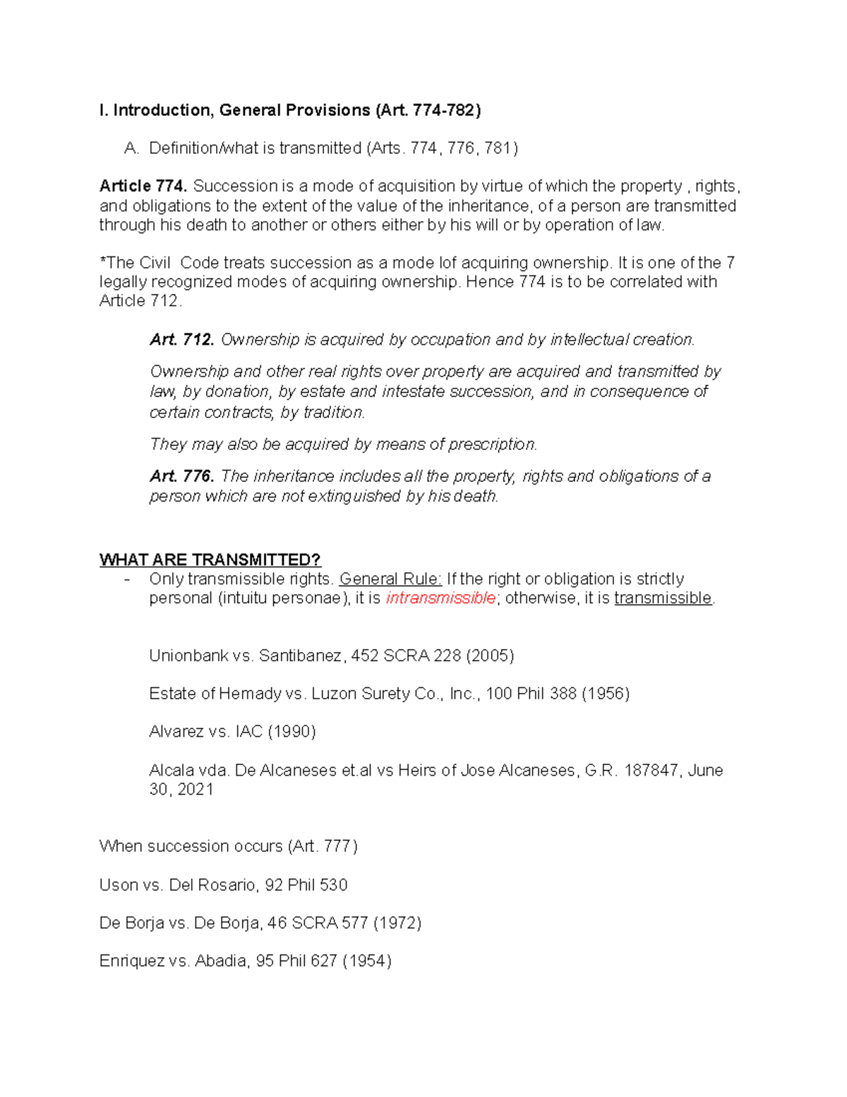 Outline - to be able to download - I. Introduction, General Provisions ...
