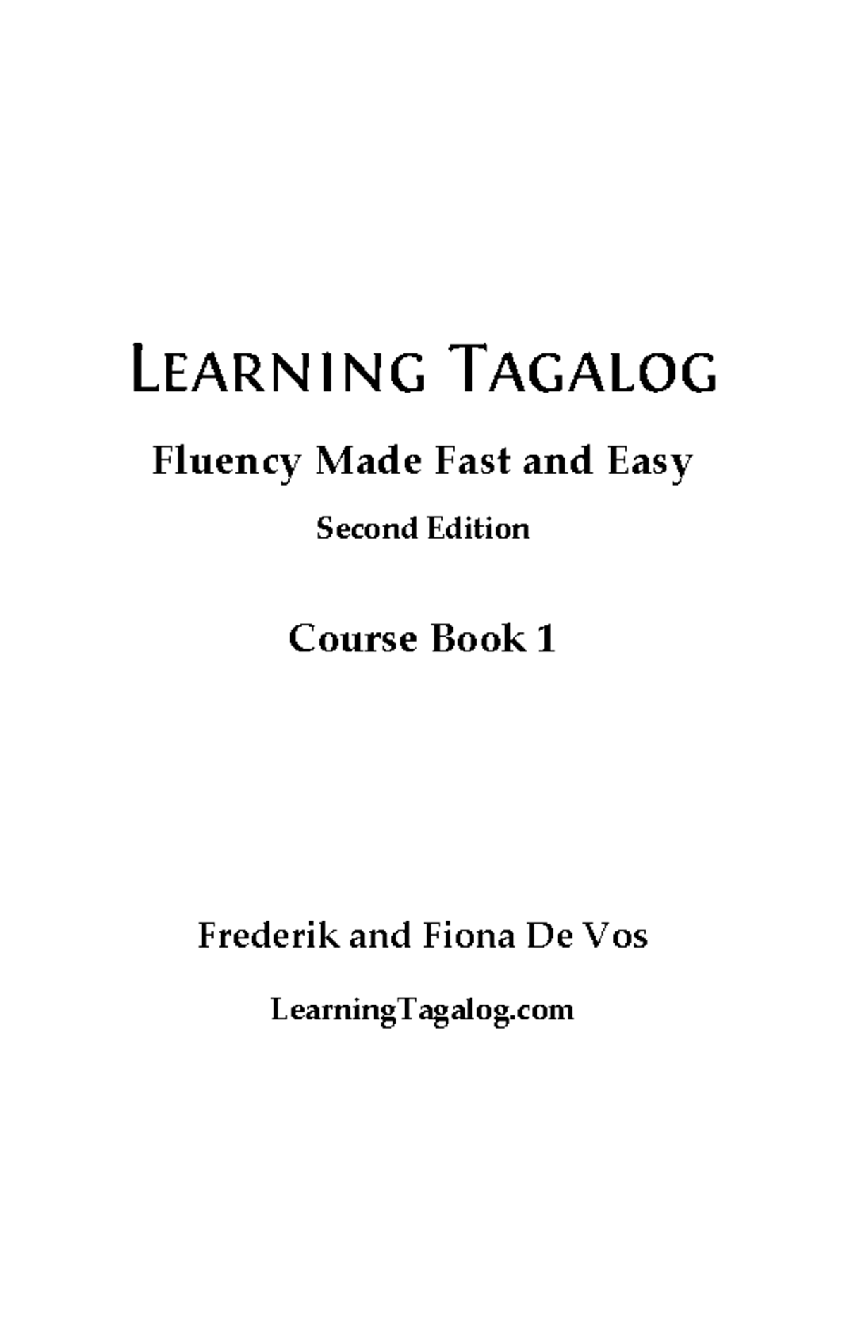 Learning tagalog course book 1 color sample - Learning Tagalog Fluency ...