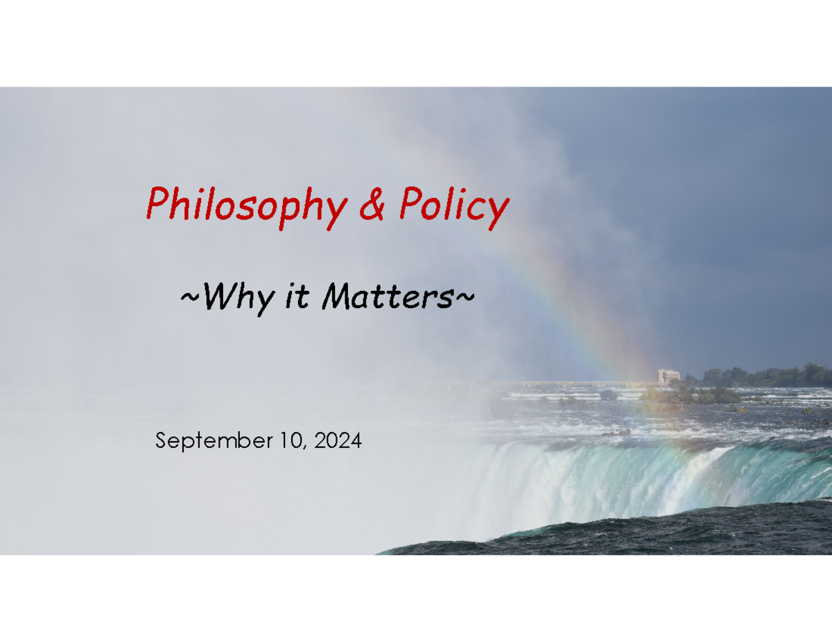 2. Theory and Epistemology - Philosophy & Policy Why it Matters ...