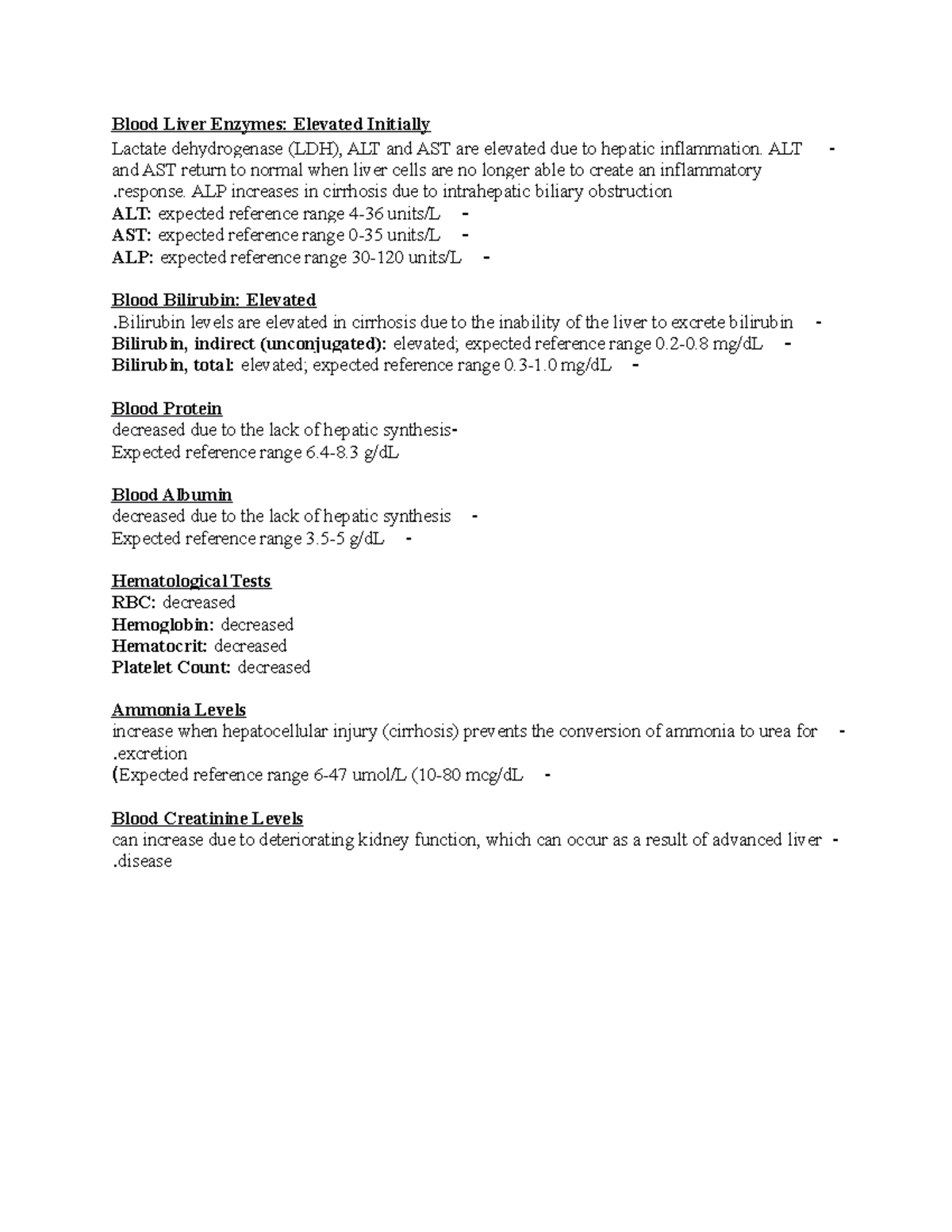 Cirrhosis Laboratory Testing - Blood Liver Enzymes: Elevated Initially ...