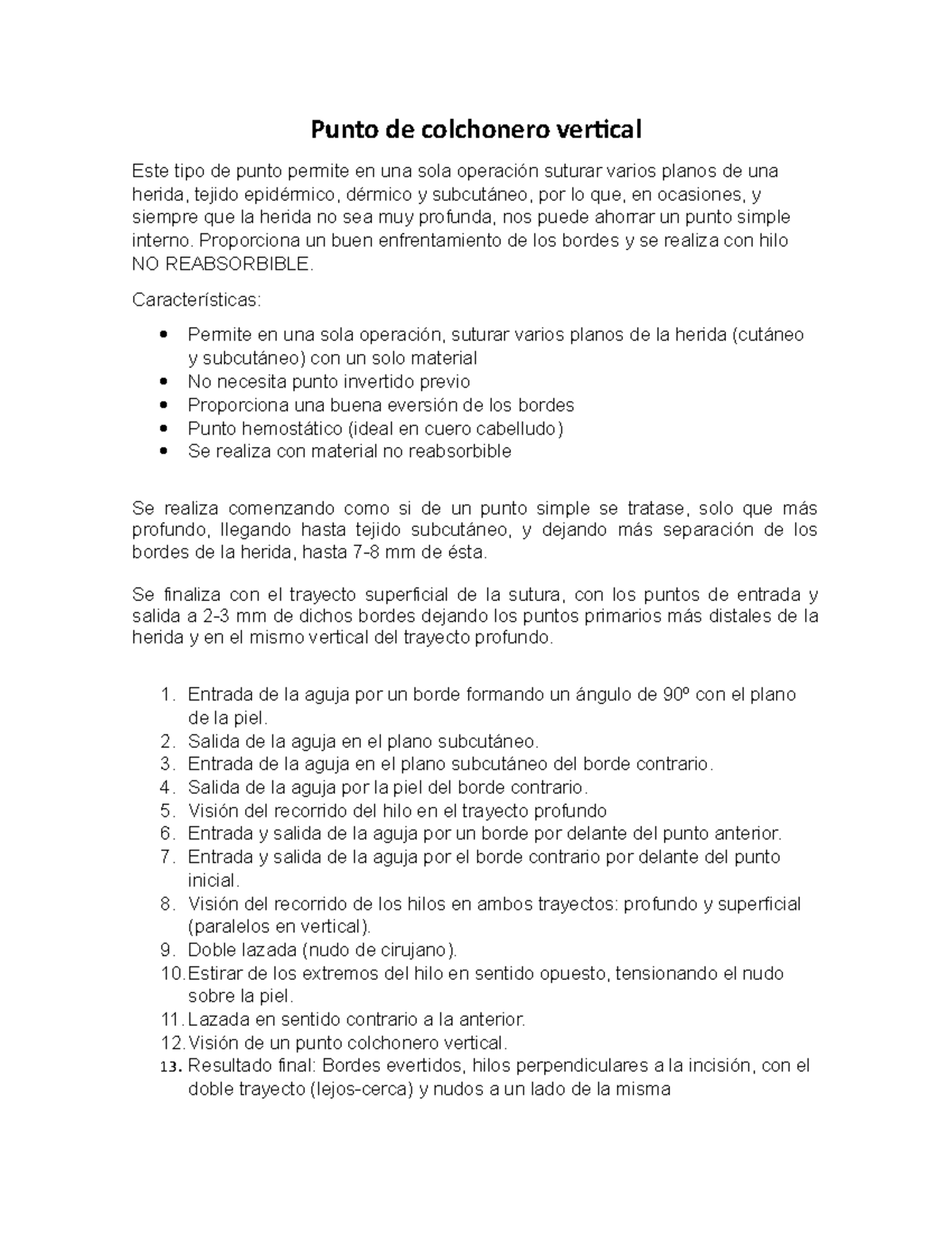 Punto de colchonero vertical - Proporciona un buen enfrentamiento de ...