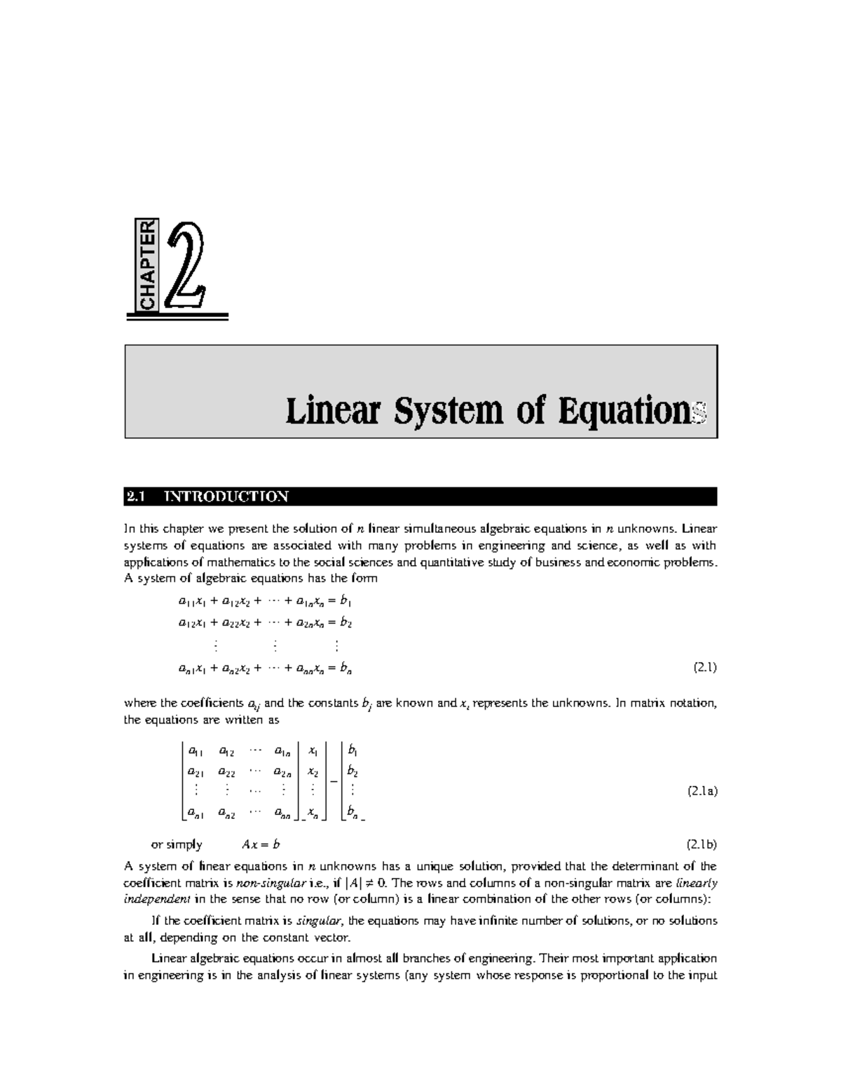 Linear Systems Of Equations In This Chapter We Present The Solution linear-systems-of-equations-in-this-chapter-we-present-the-solution