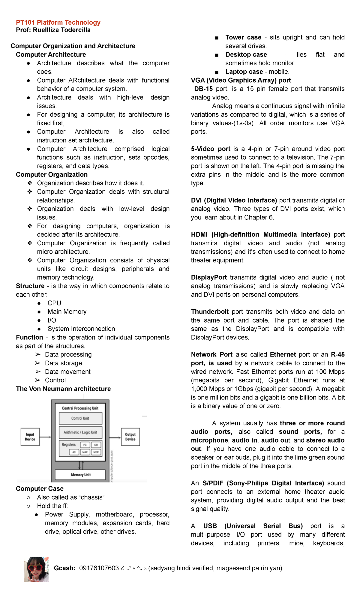 Pt101 Midterms Reviewer Pt101 Platform Technology Prof Ruellliza Todercilla Computer