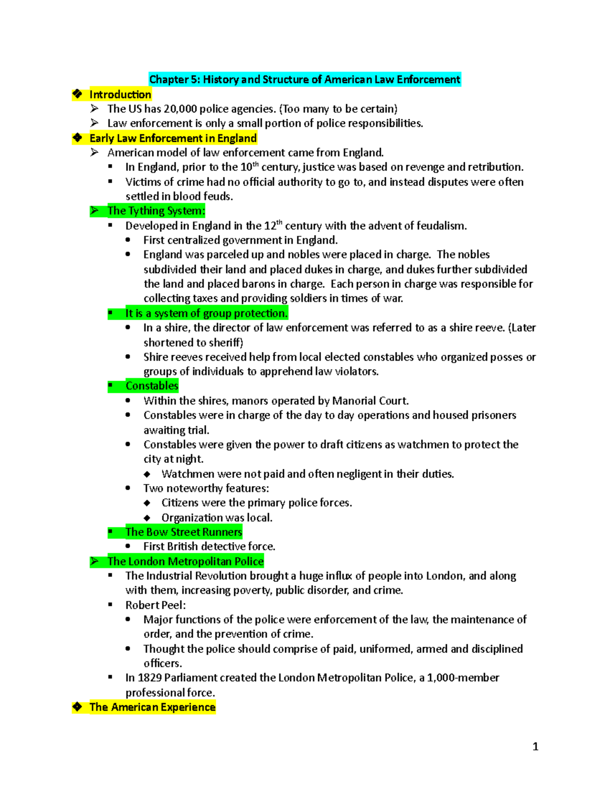 Exam 2 Notes - AJ Meyer - Chapter 5: History and Structure of American ...