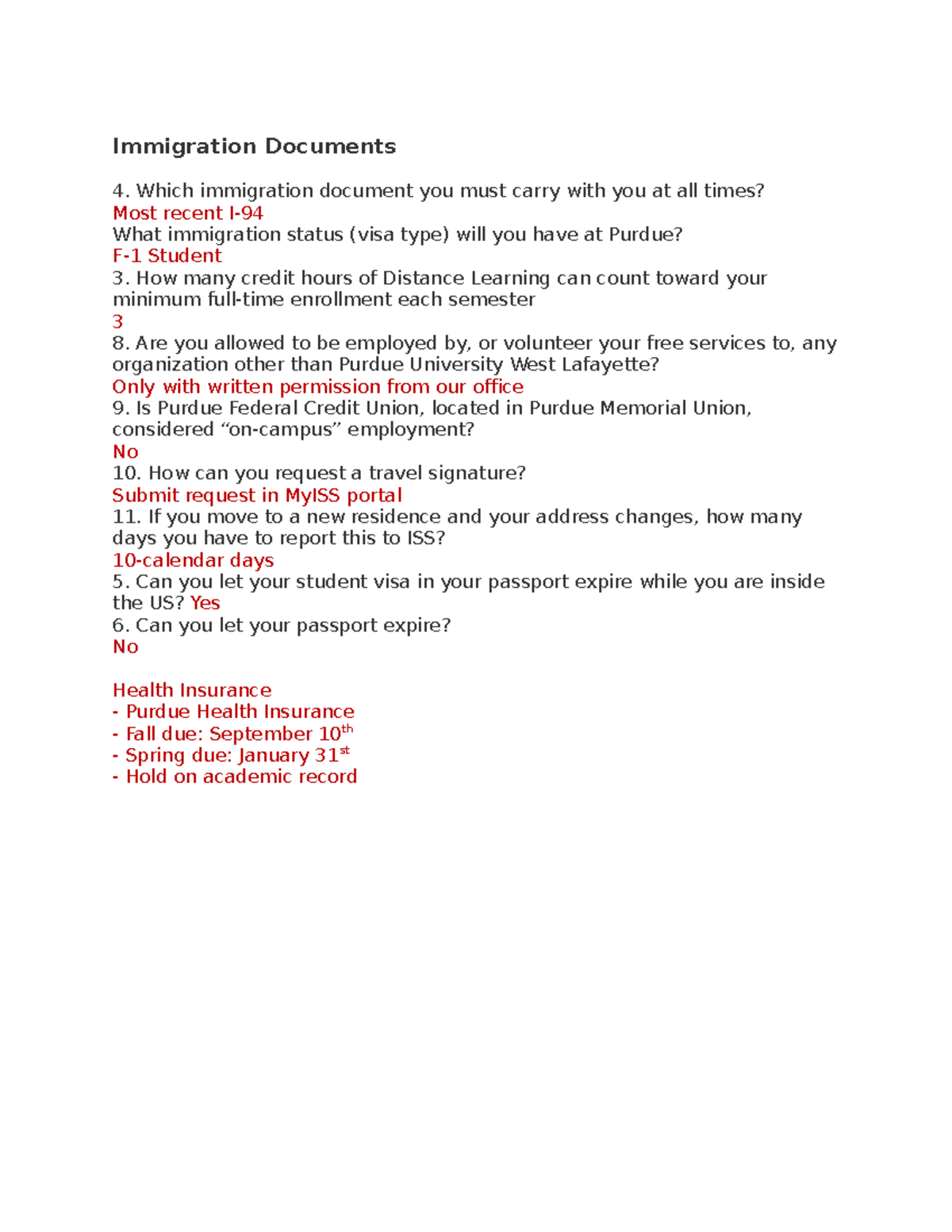 Immigration Documents Quiz - Immigration Documents 4. Which immigration ...