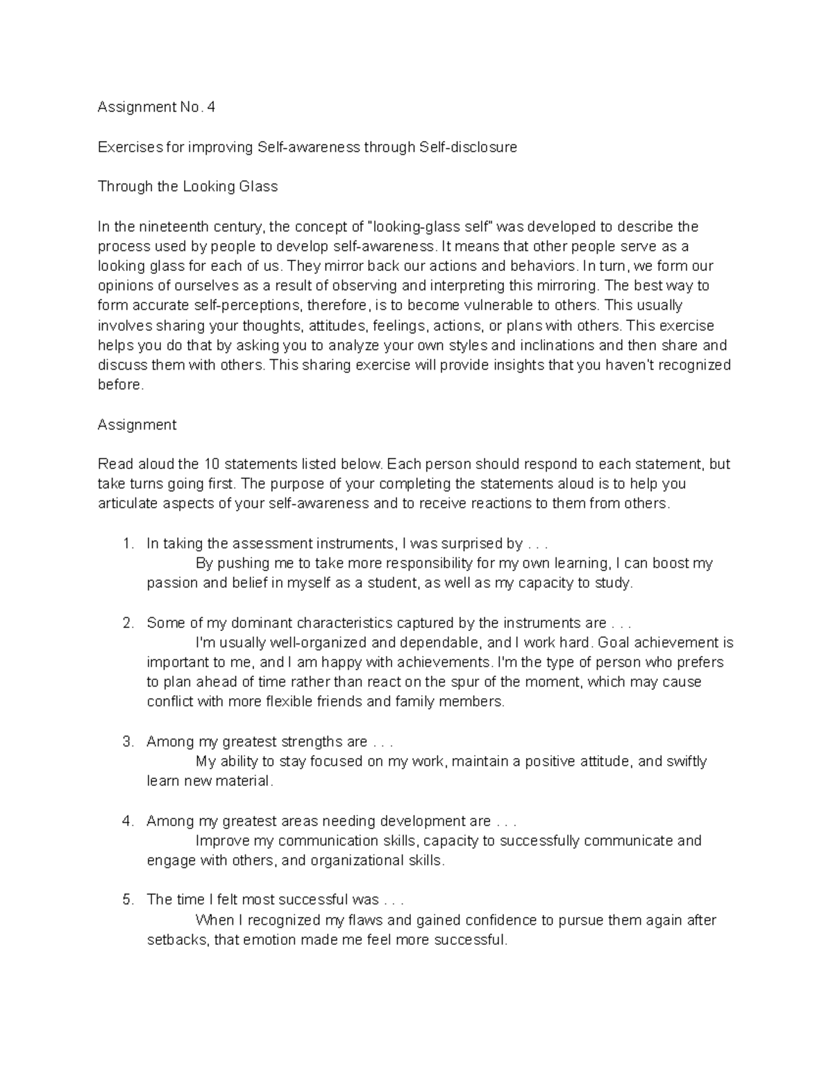 AOM-Assignment-No - ASSIGNMENT 4 - Assignment No. 4 Exercises for ...