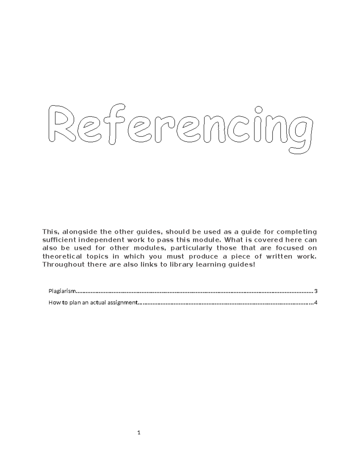 Academic Skills Referencing - This, alongside the other guides, should ...