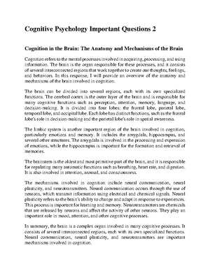 Cognitive Psychology Important Questions 9 - The dual-code theory ...