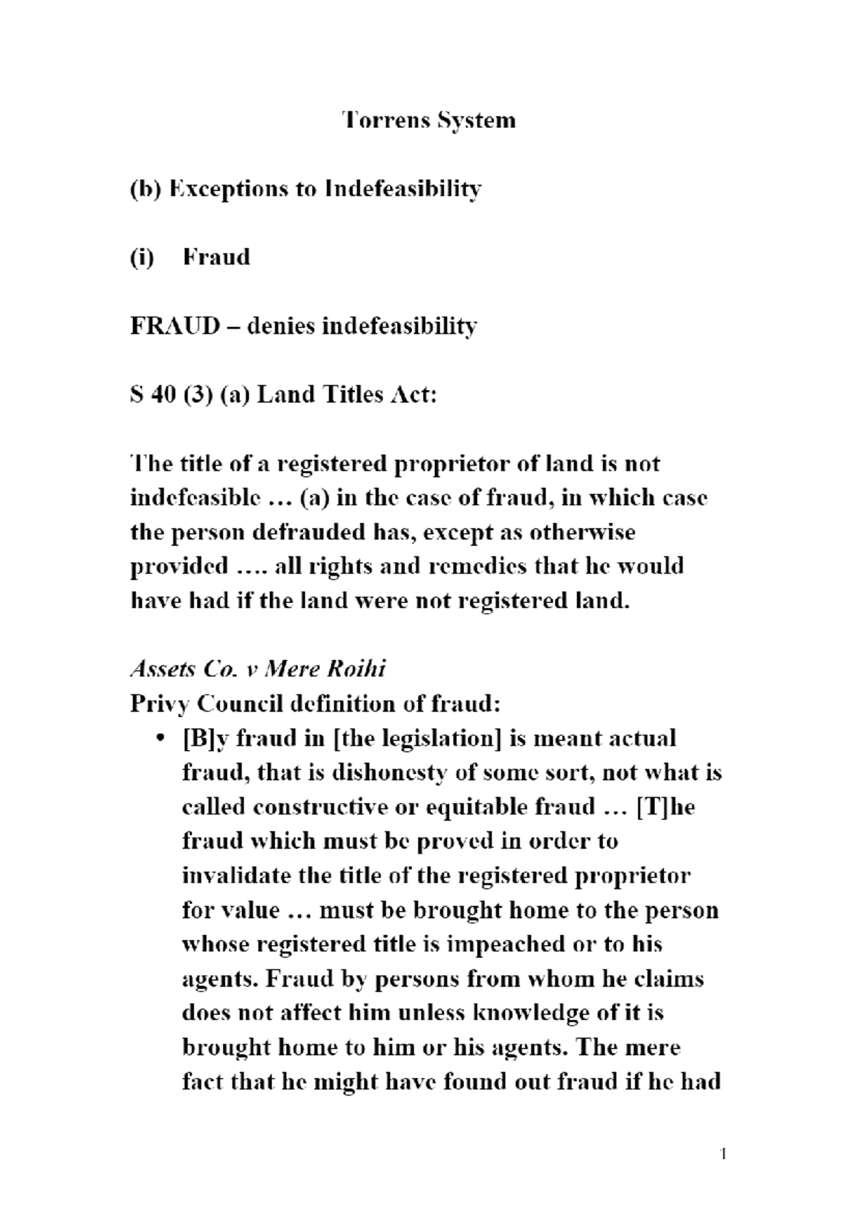 Fraud notes week 7 - LAW603 - UTAS - Studocu