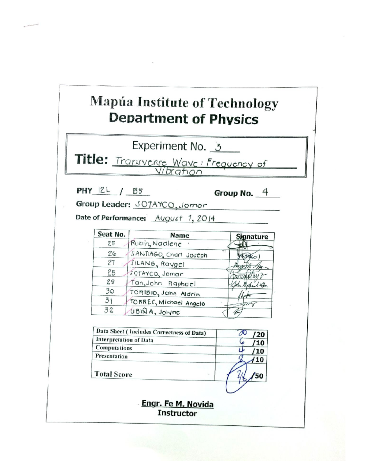 PHY12L - Experiment 303 (PDS) - Mapt’ia Institute of Technology i ...