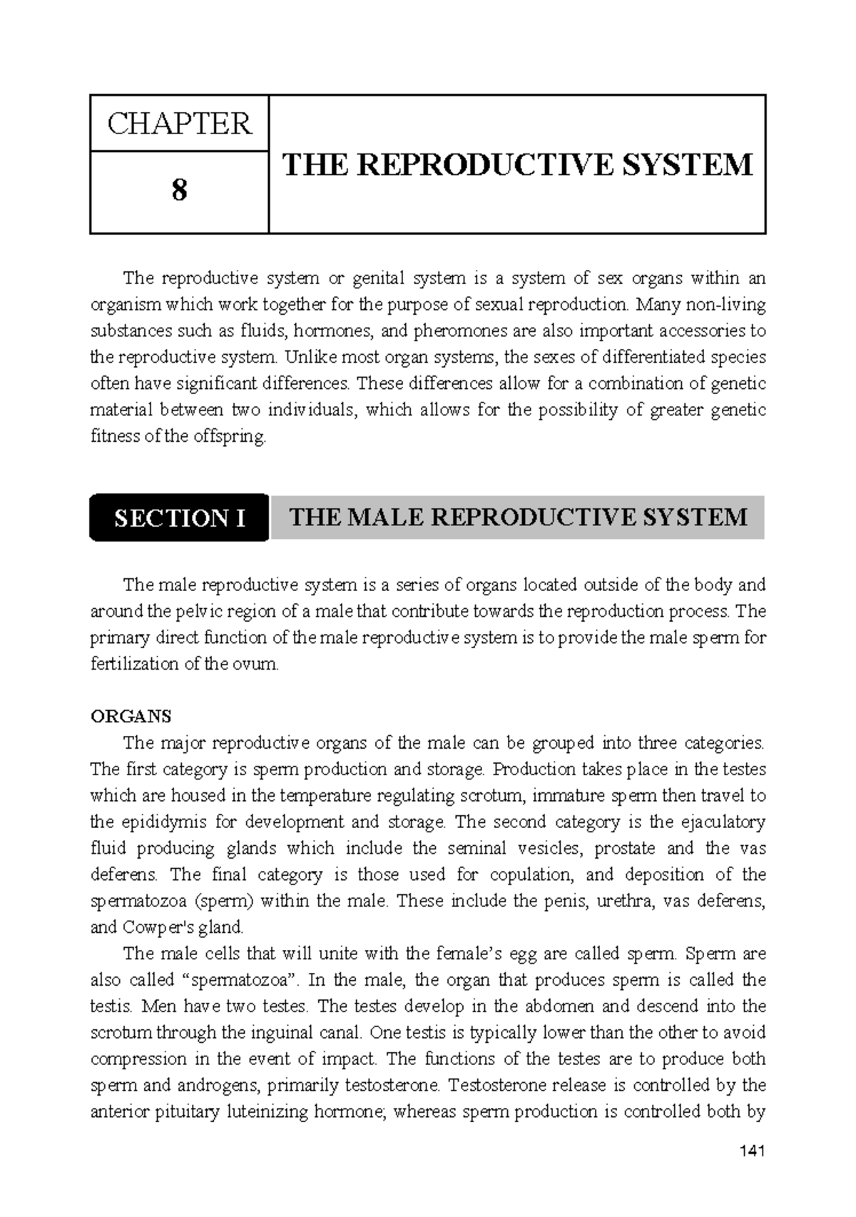 [Reading 6] The Reproductive System - The reproductive system or ...
