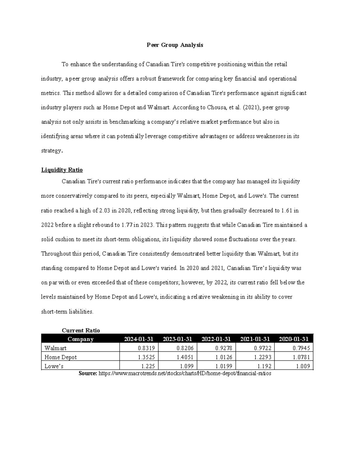 Peer Group Analysis - This method allows for a detailed comparison of ...