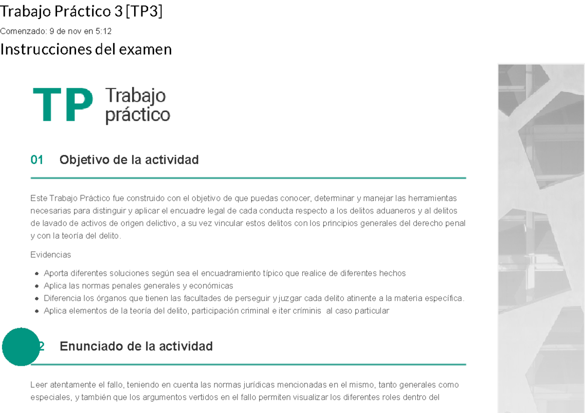 TP3 100% Penal 3 XNOV21 - tps - Trabajo Práctico 3 [TP3] Comenzado: 9 ...