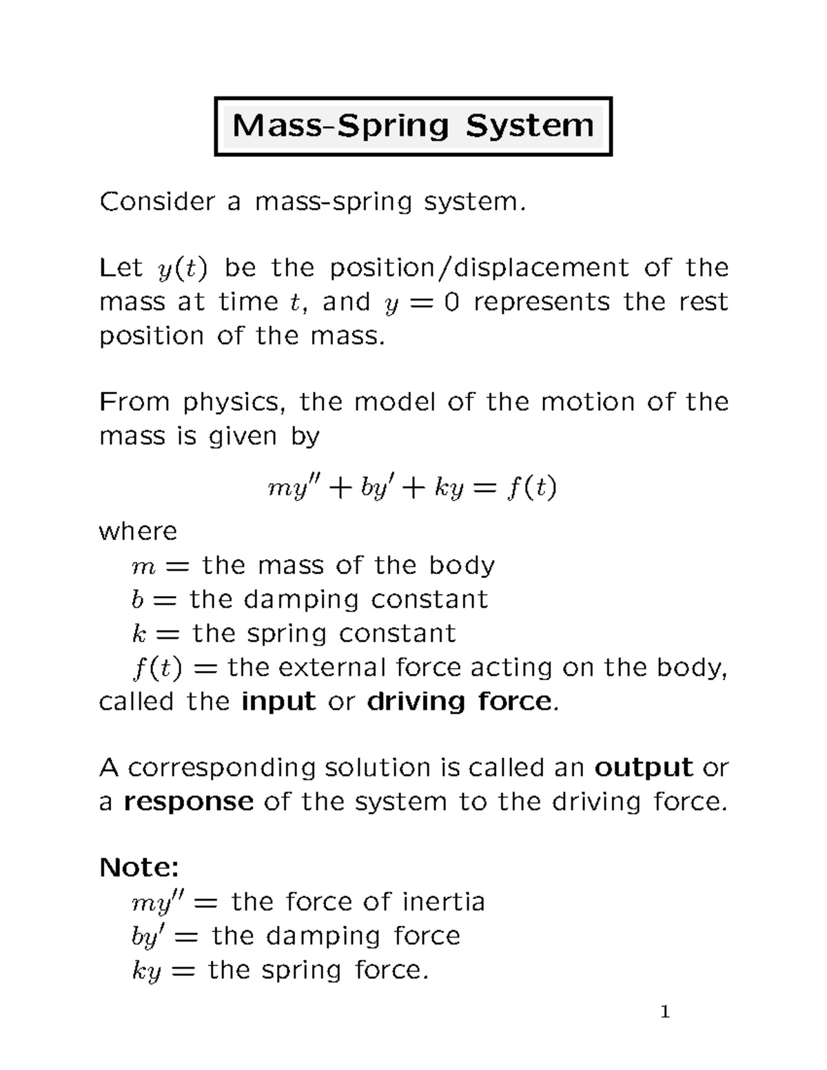 2c-springsystem (2019 01 03 02 37 44 UTC) - Mass-Spring System Consider ...
