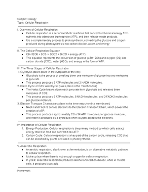 Pogil- Cellular Respiration Practice Questions - an overview - Cellular ...