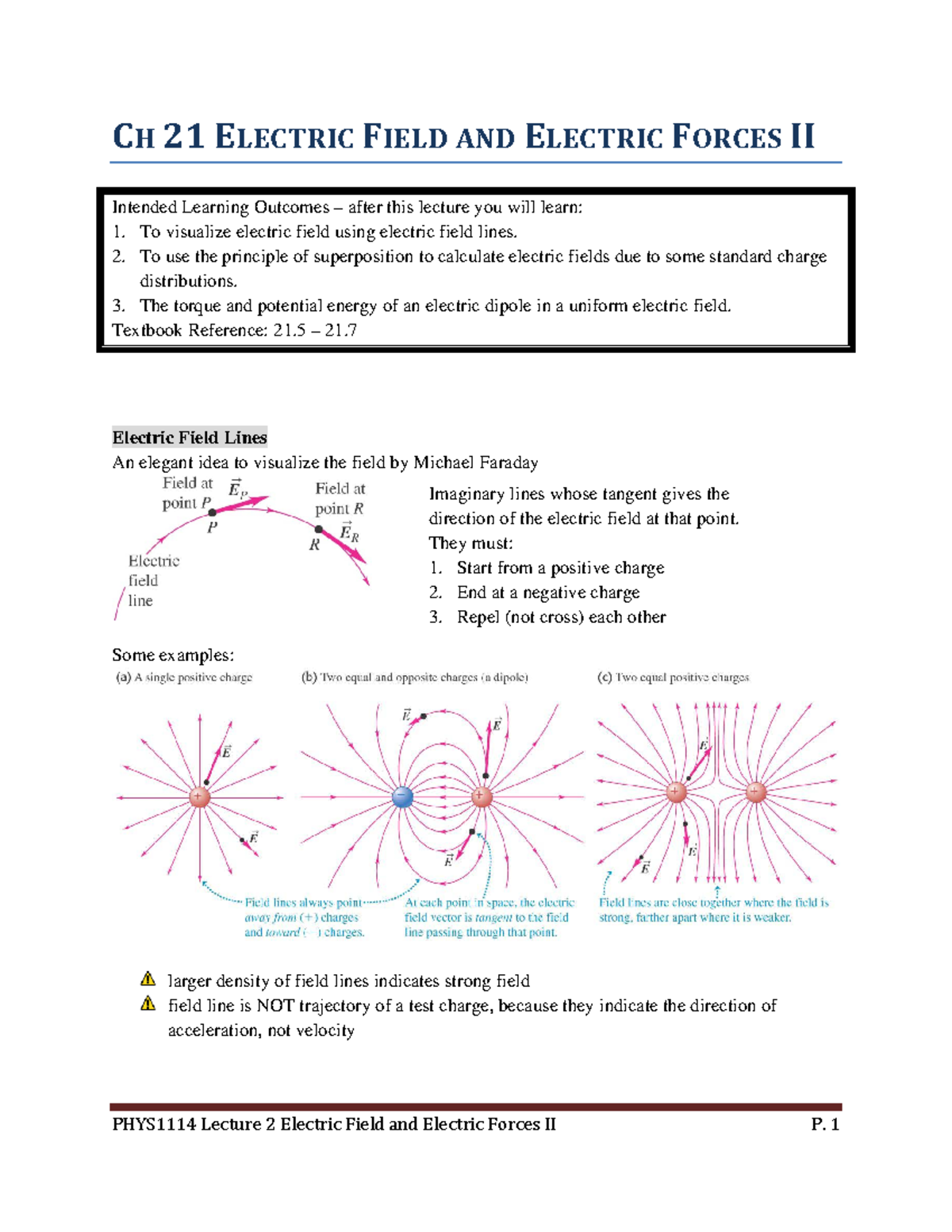 Lecture 02-ch21-2 - 21fall - CH 21 ELECTRIC FIELD AND ELECTRIC FORCES ...