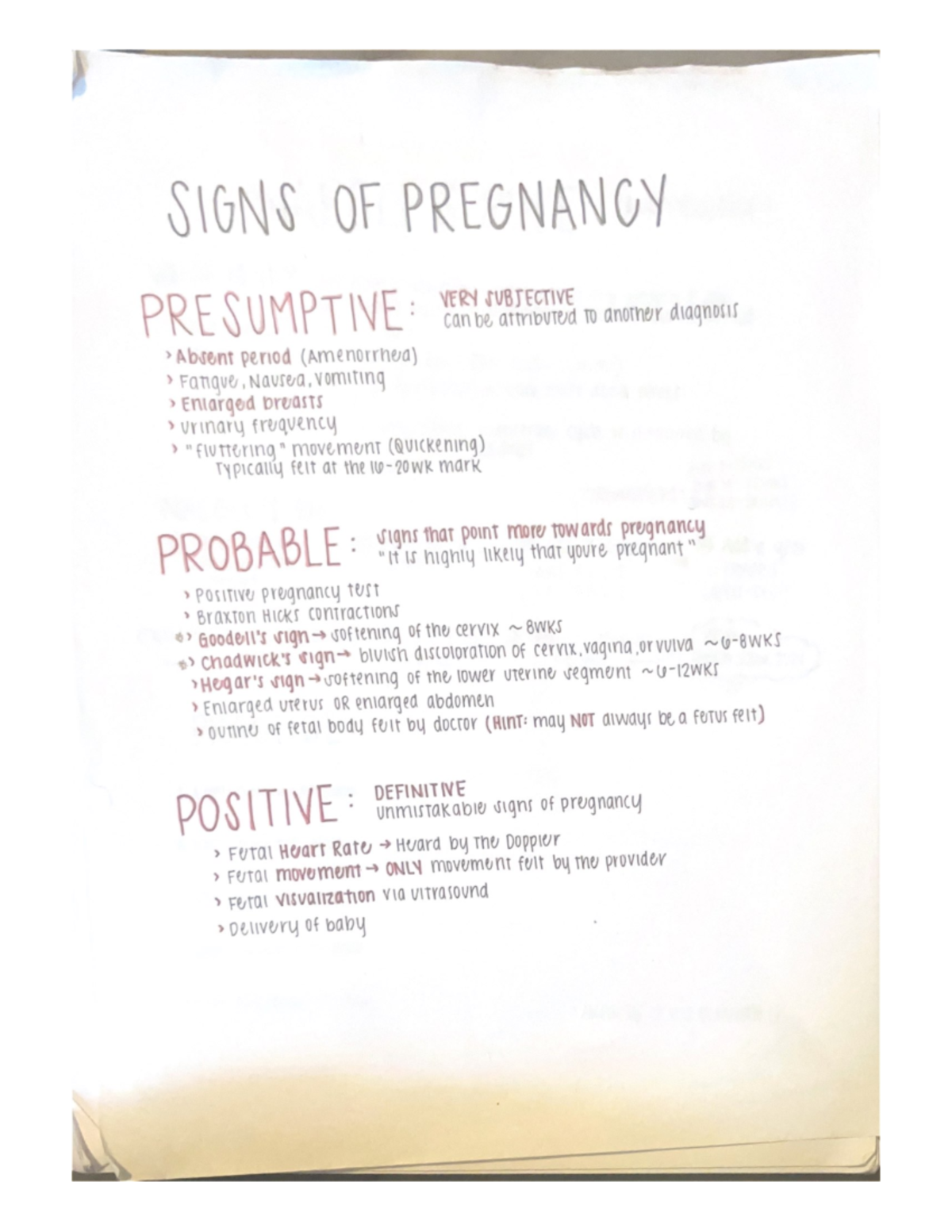 Presumptive - Maternity notes - Studocu