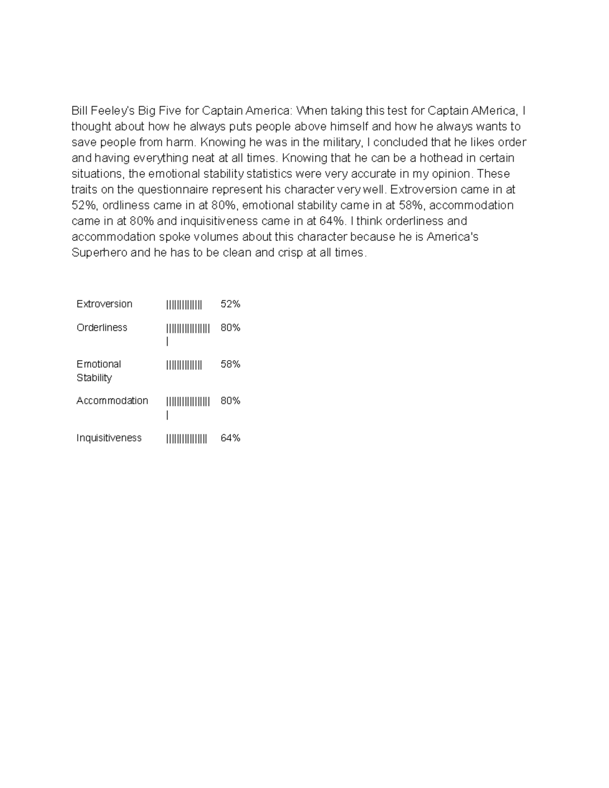 Unit 13 The Big 5 Peronality Inventory - Bill Feeley’s Big Five for ...