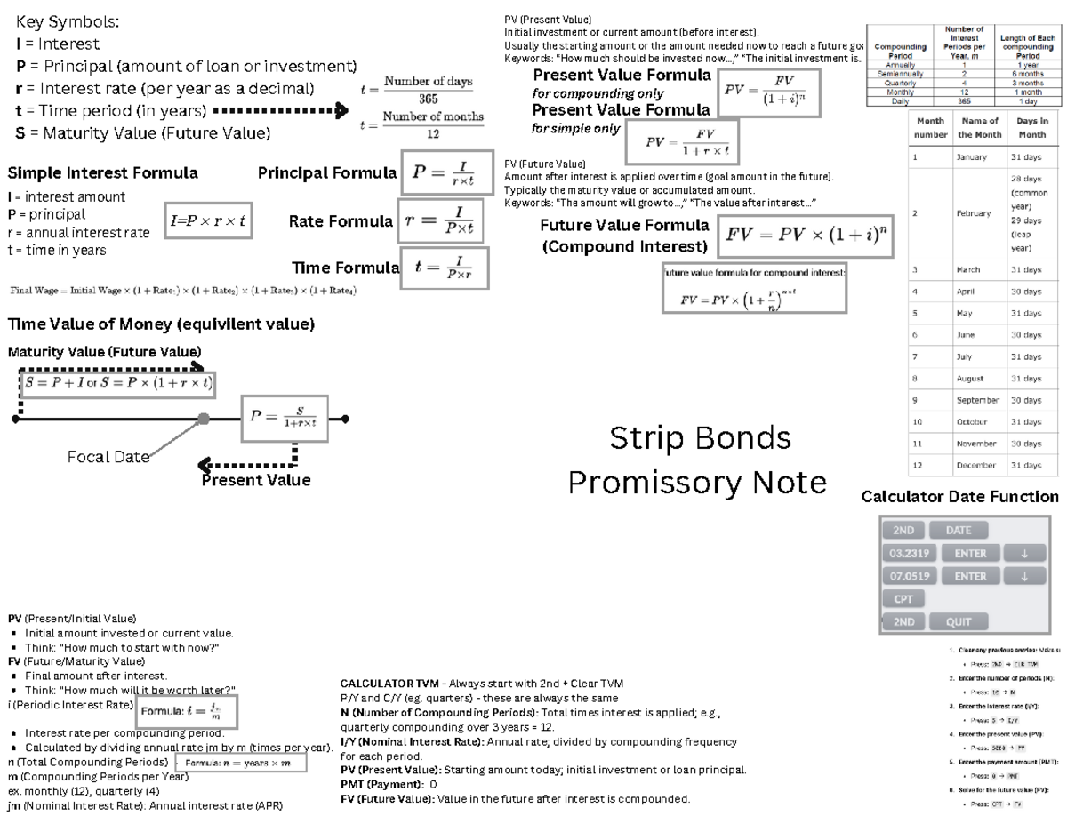 Untitled (11 x 8.5 in) - Formula Sheet with examples. - PV (Present ...
