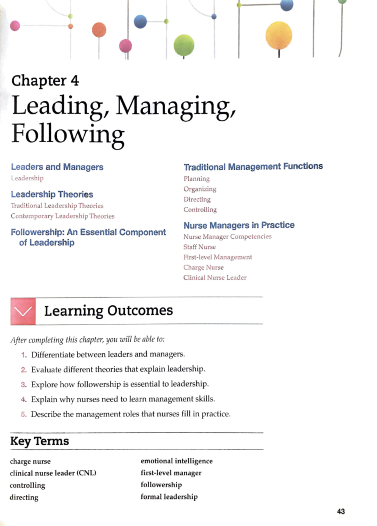 Chapter 4 Leading Managing Following - • • • T Chapter 4 Leading ...