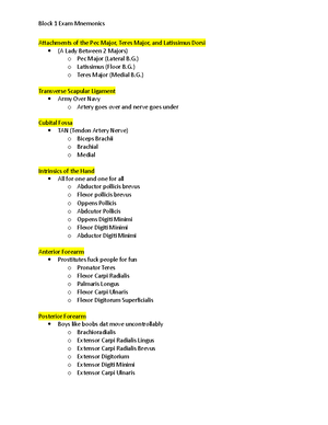 Dissection Assignment - PT 700 - Studocu