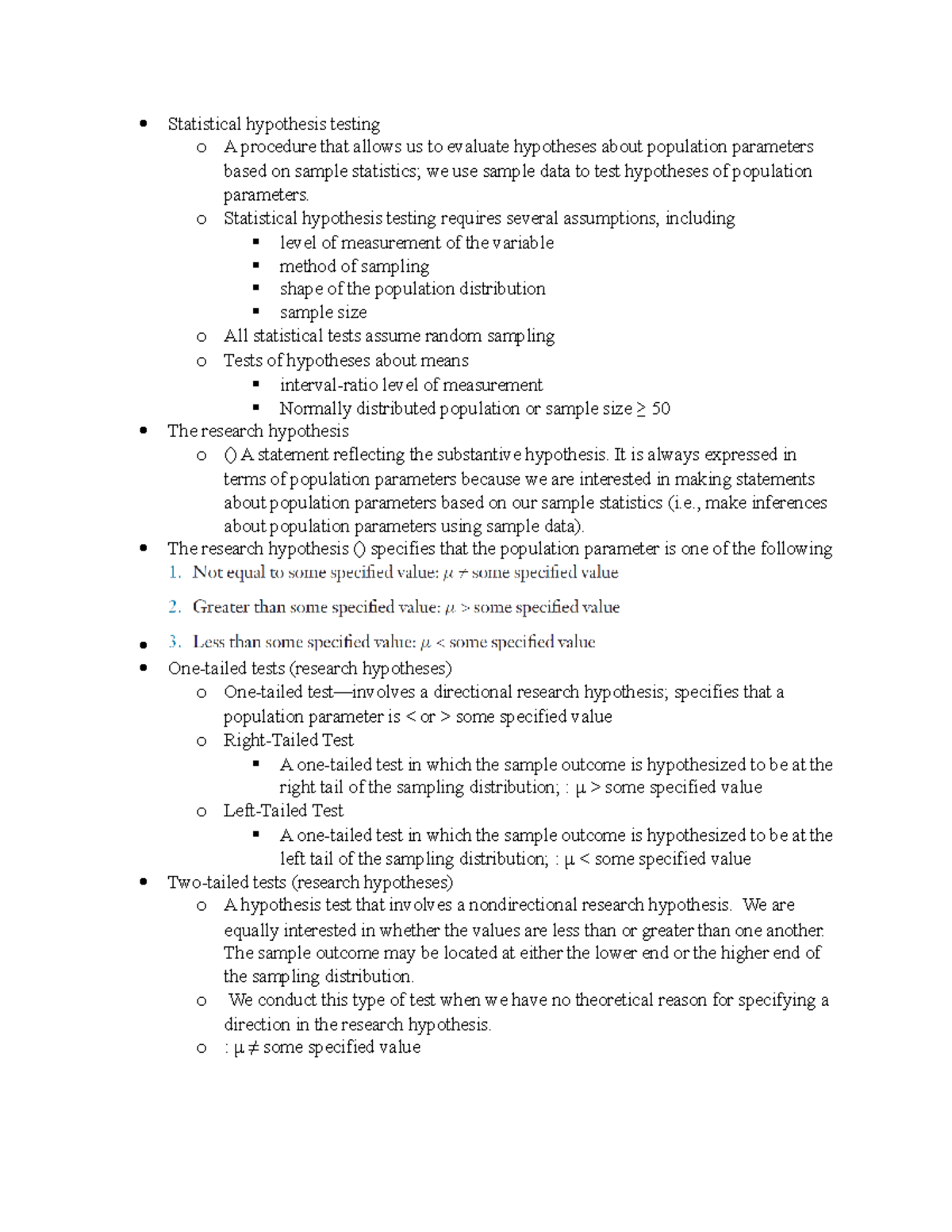 Stats Chap 8 - Statistical hypothesis testing - Statistical hypothesis ...