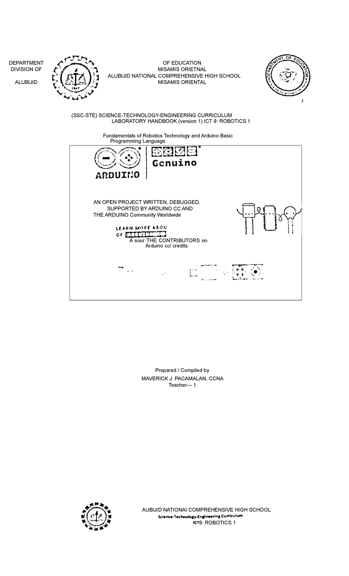Robotics 2 - in partial fulfillment of requirements in Research X ...