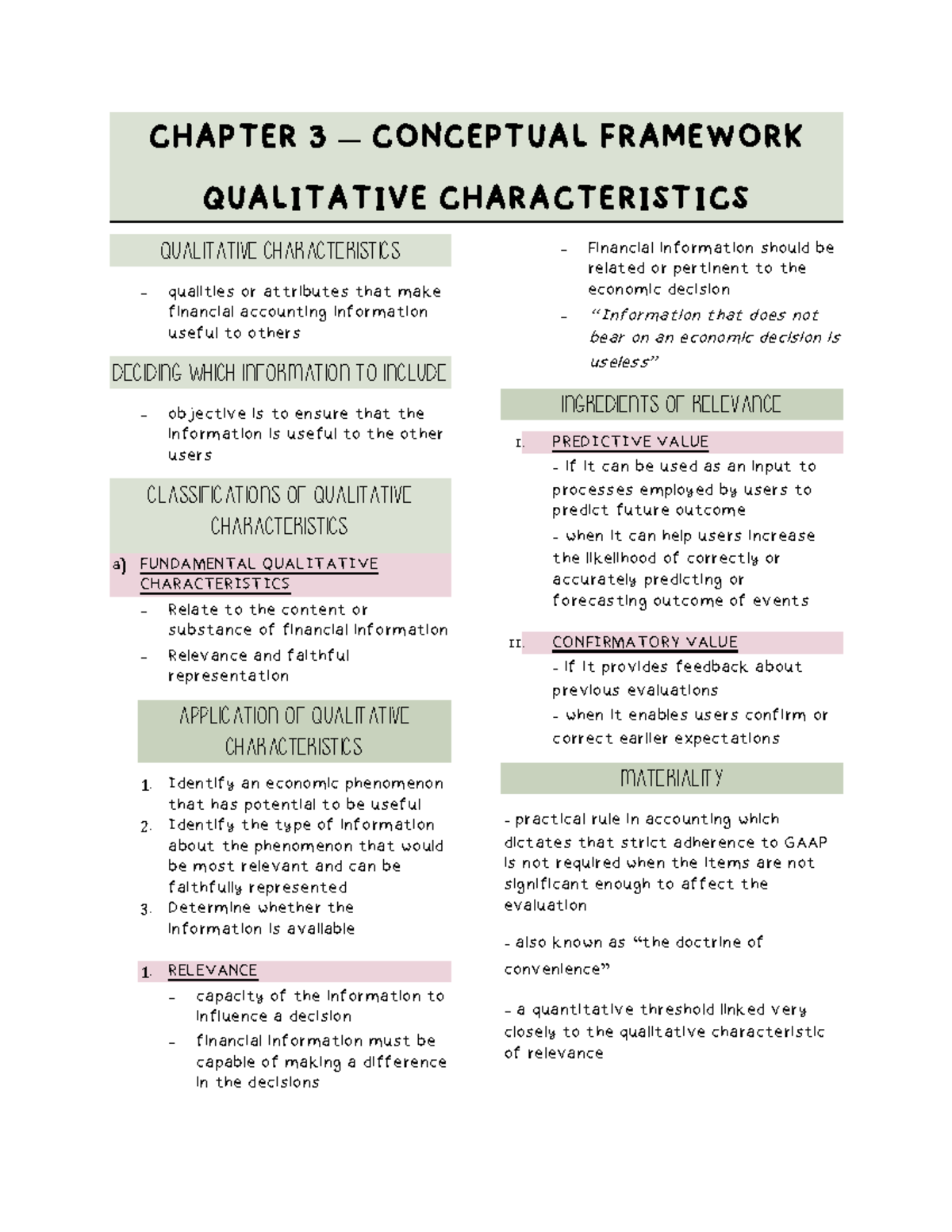 Chapter 3 - Lecture notes 1 - CHAPTER 3 – CONCEPTUAL FRAMEWORK ...