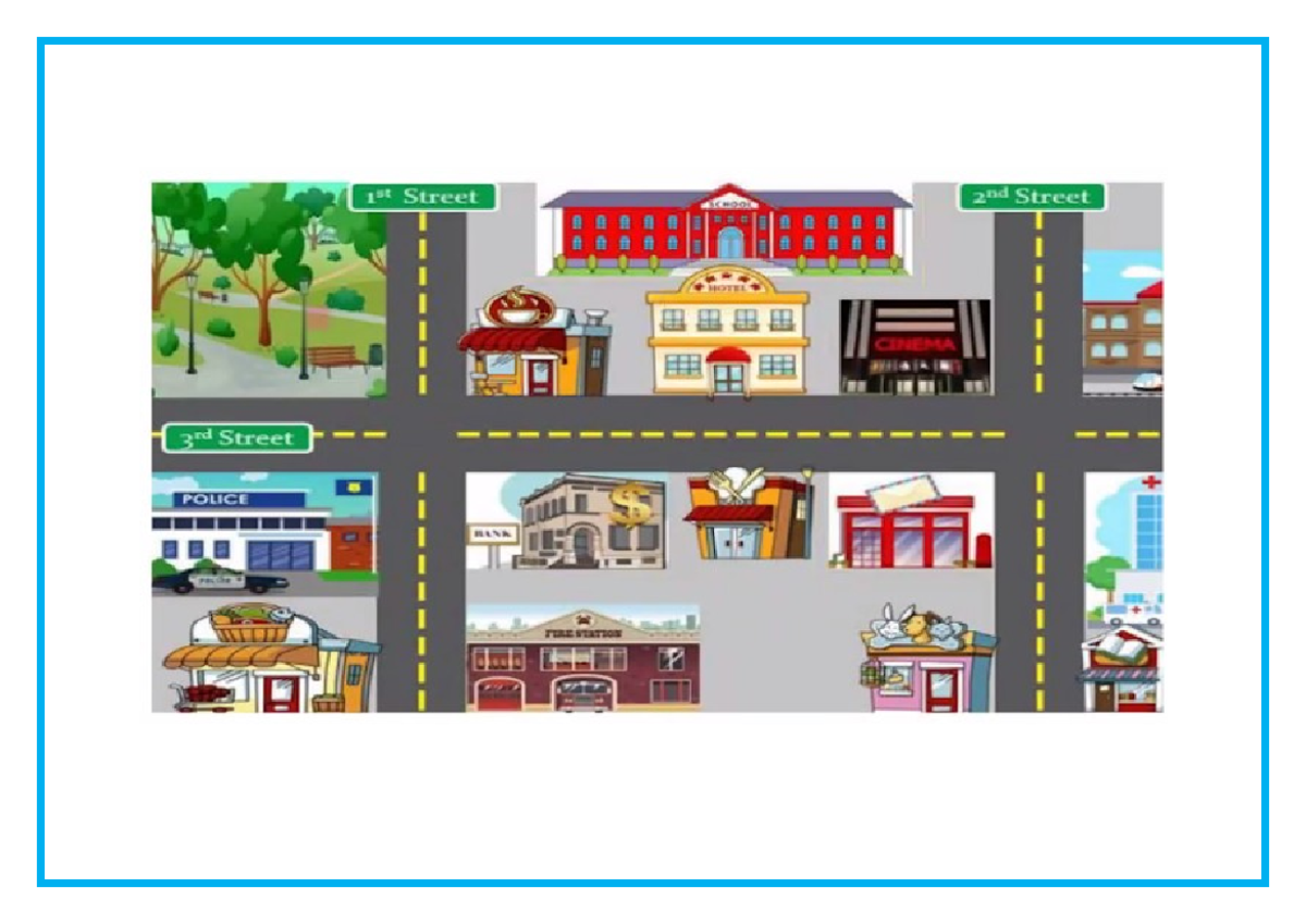Mapa de ingles - ingles, tarea - Street 2nd Street Street POLICE Street 2nd Street Street POLICE ...
