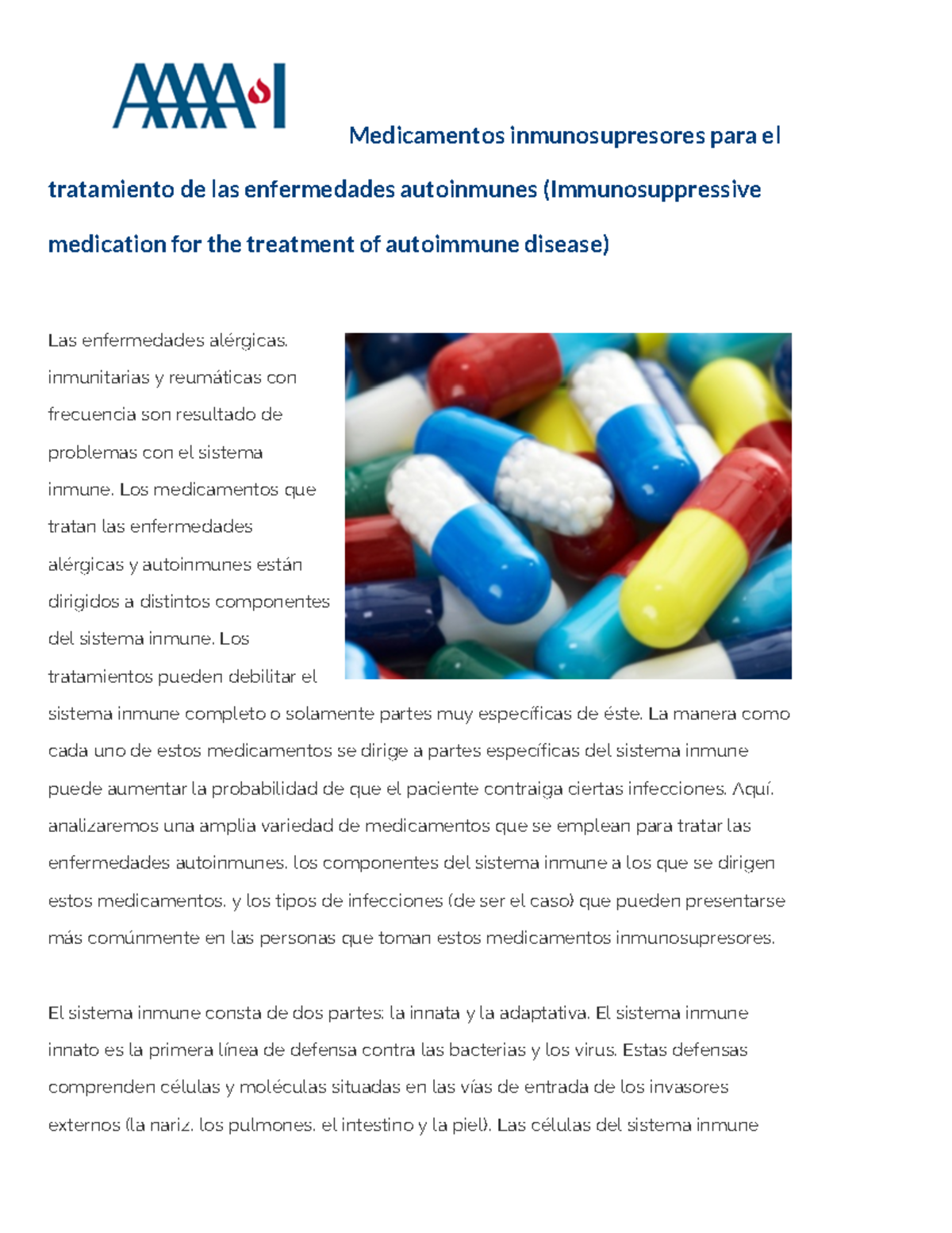 Medicamentos inmunosupresores & enfermedades autoinmunes en medicina ...