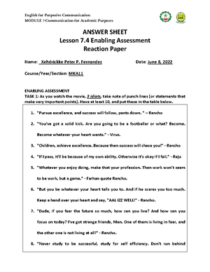 Module 2 Final Questionnaire - Module 2: Nature and Effect of ...