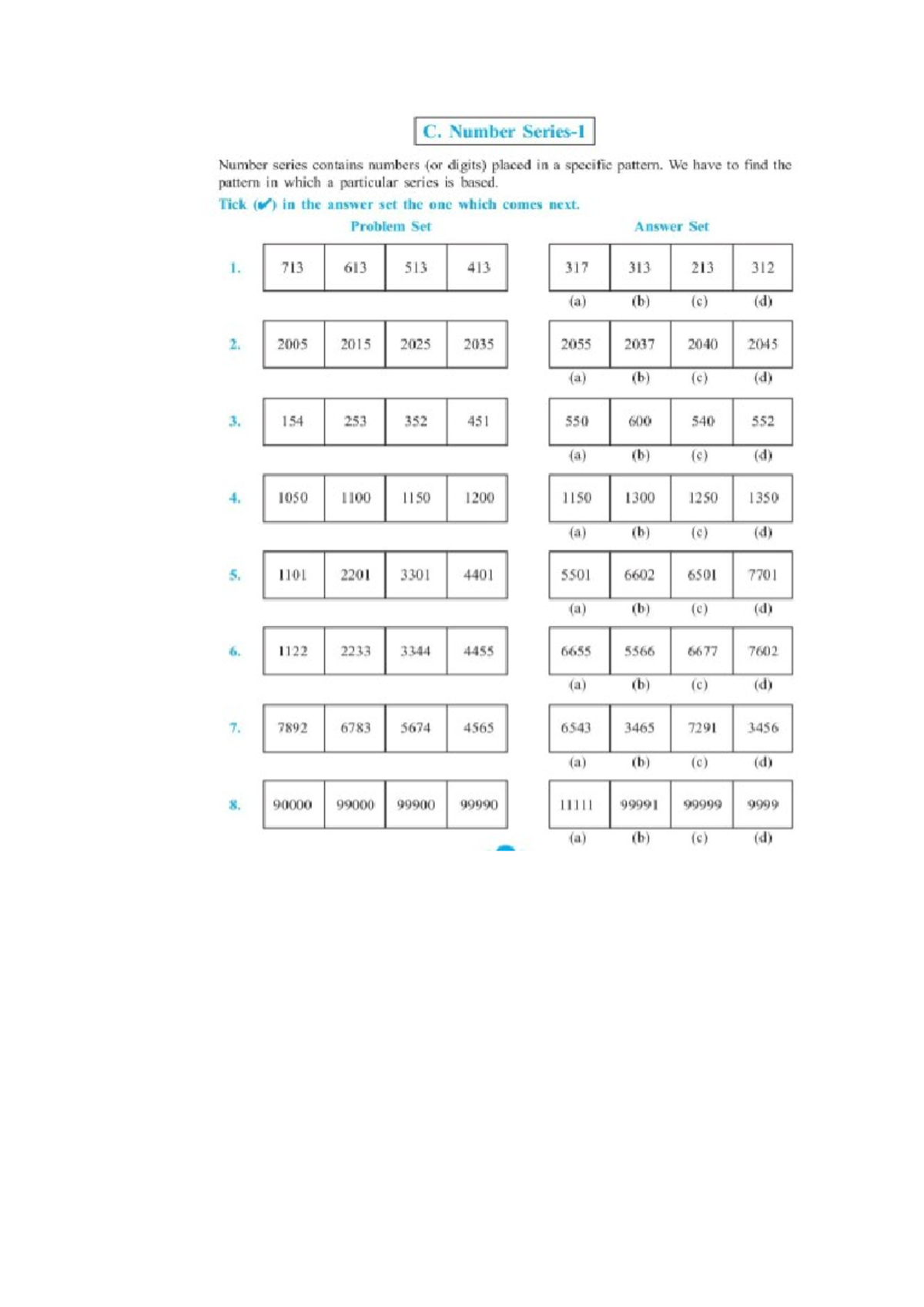Number series 1 - Aptitude tips quantitative problems - C. Number ...